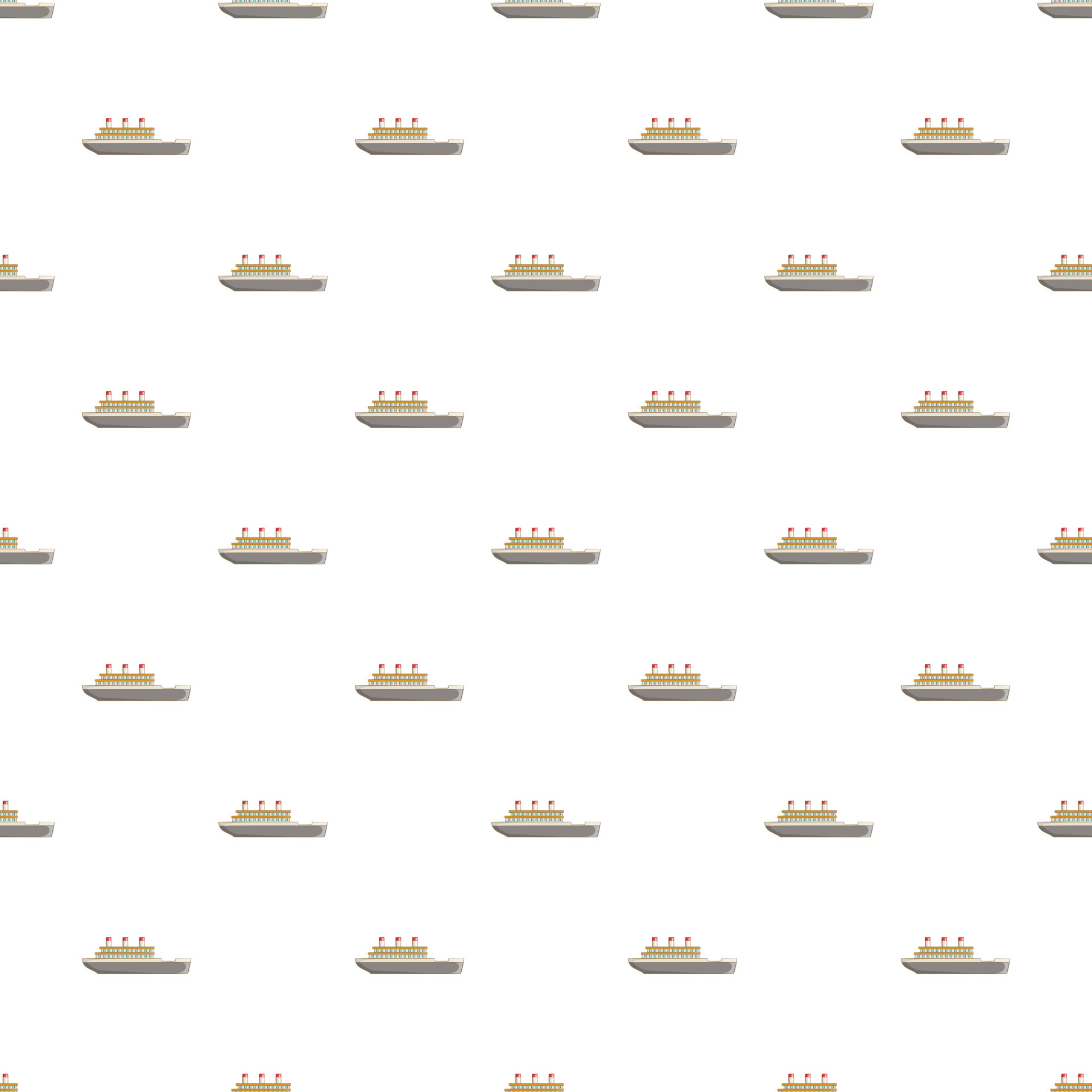Ship Pattern Cartoon Style 15100480 Vector Art At Vecteezy