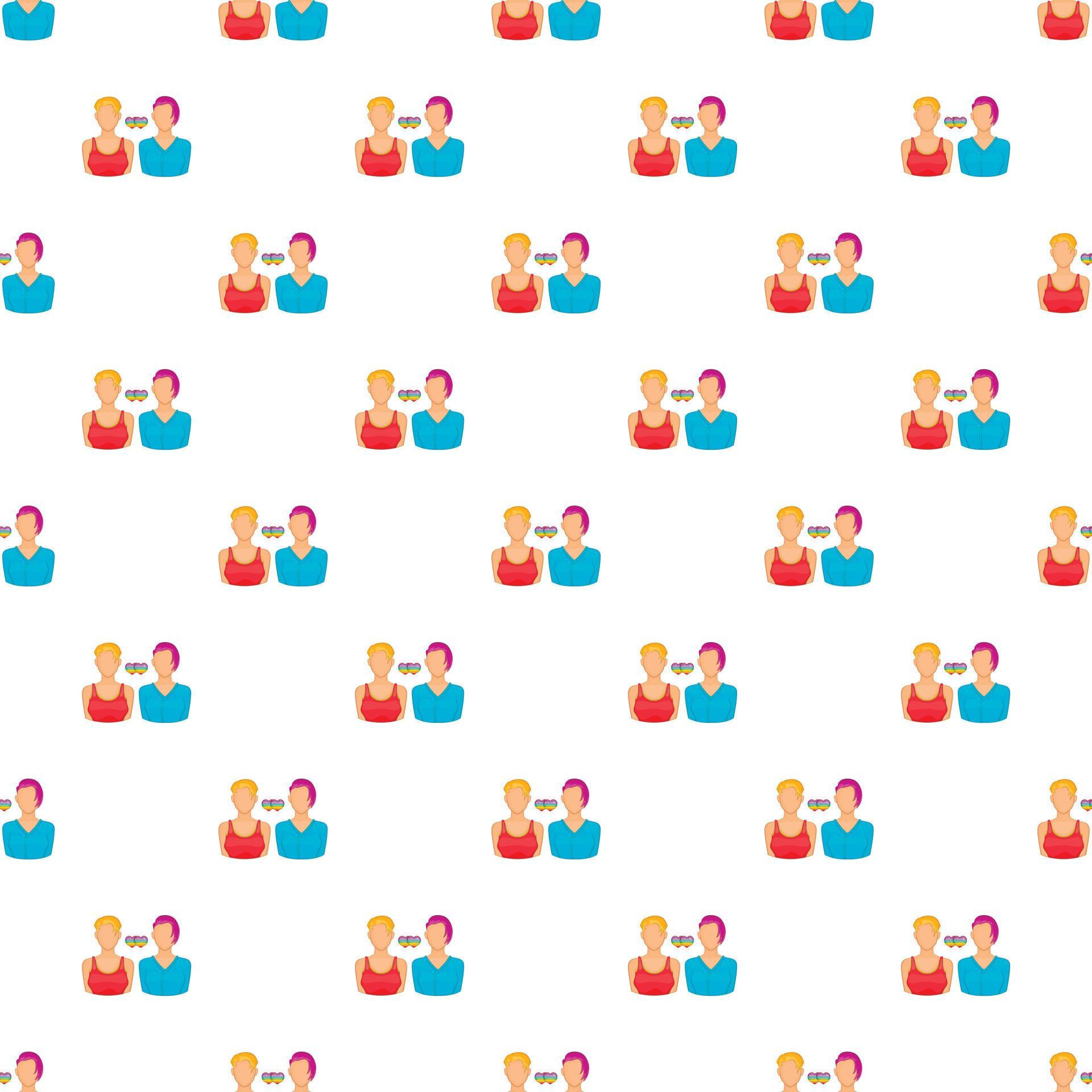 Two Girls Lesbians Pattern Cartoon Style 15100895 Vector Art At Vecteezy