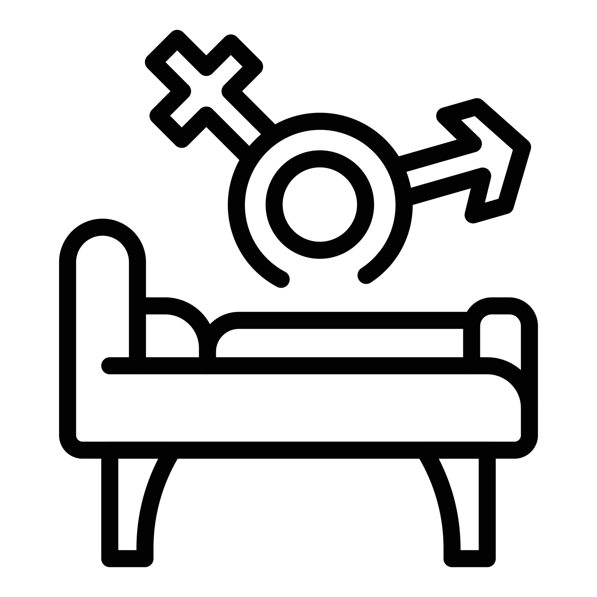 Sex Education Bed Icon Outline Vector Sexual Health 15101006 Vector