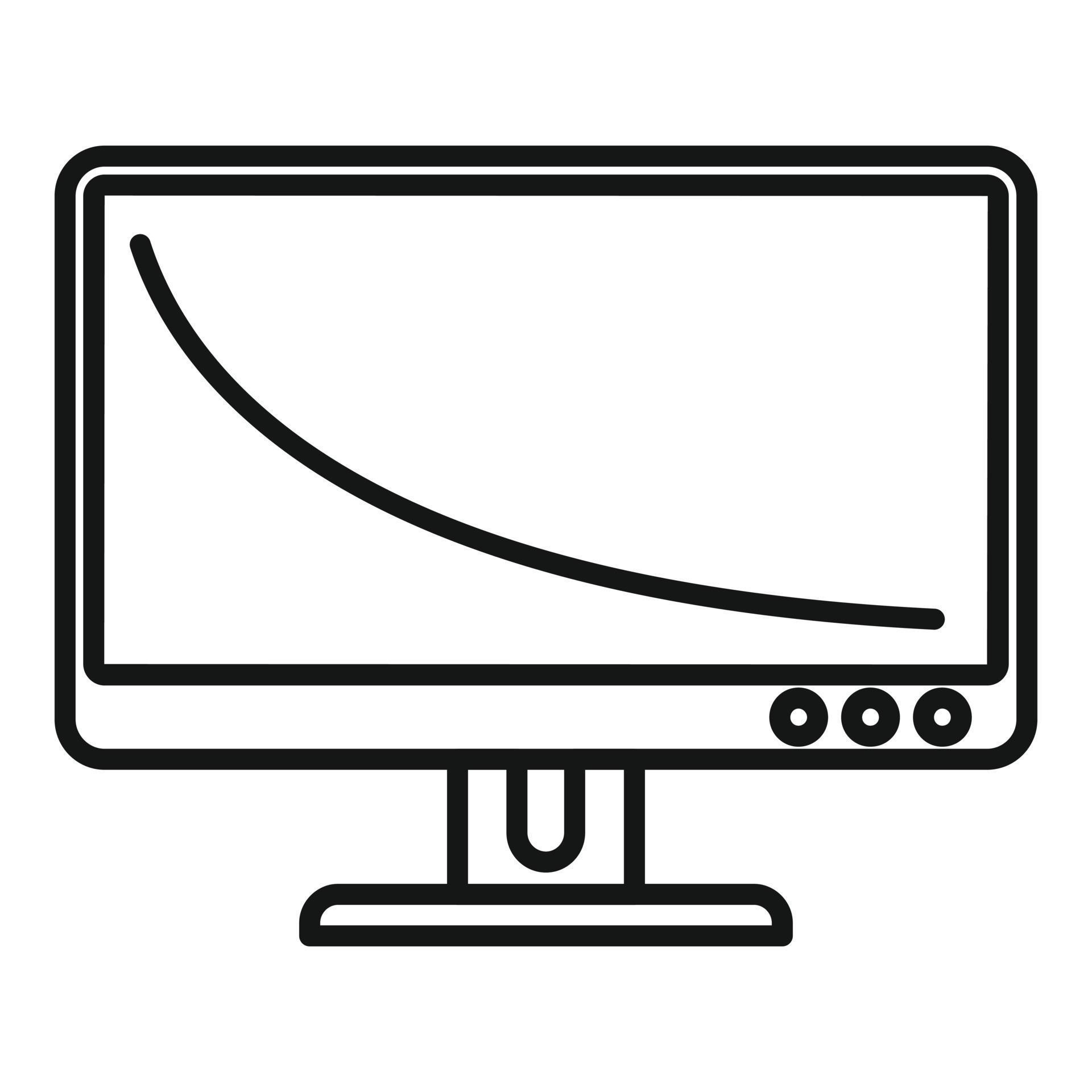 Office monitor icon outline vector. Screen computer 15107159 Vector Art at Vecteezy