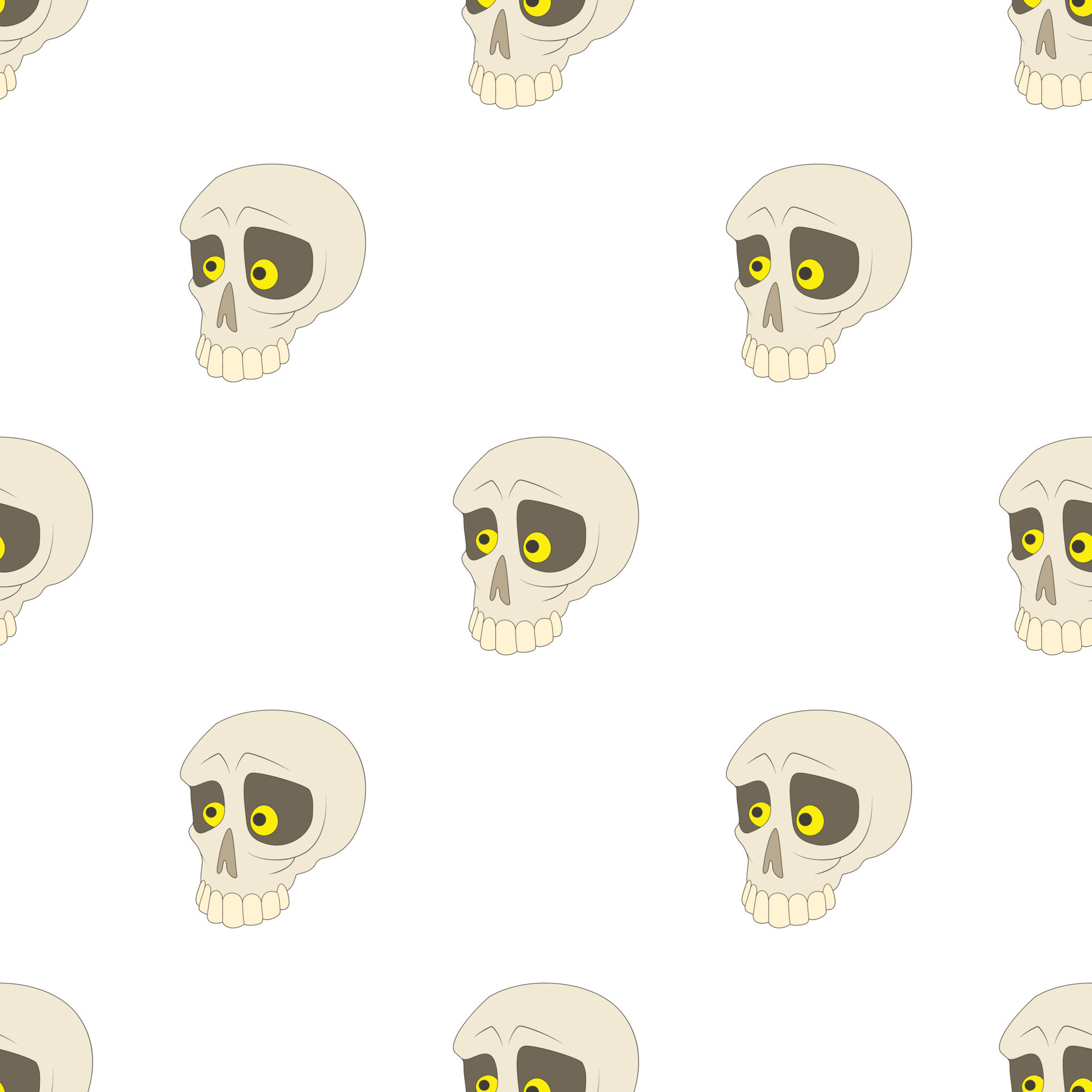 Human skull pattern seamless vector 15107407 Vector Art at Vecteezy