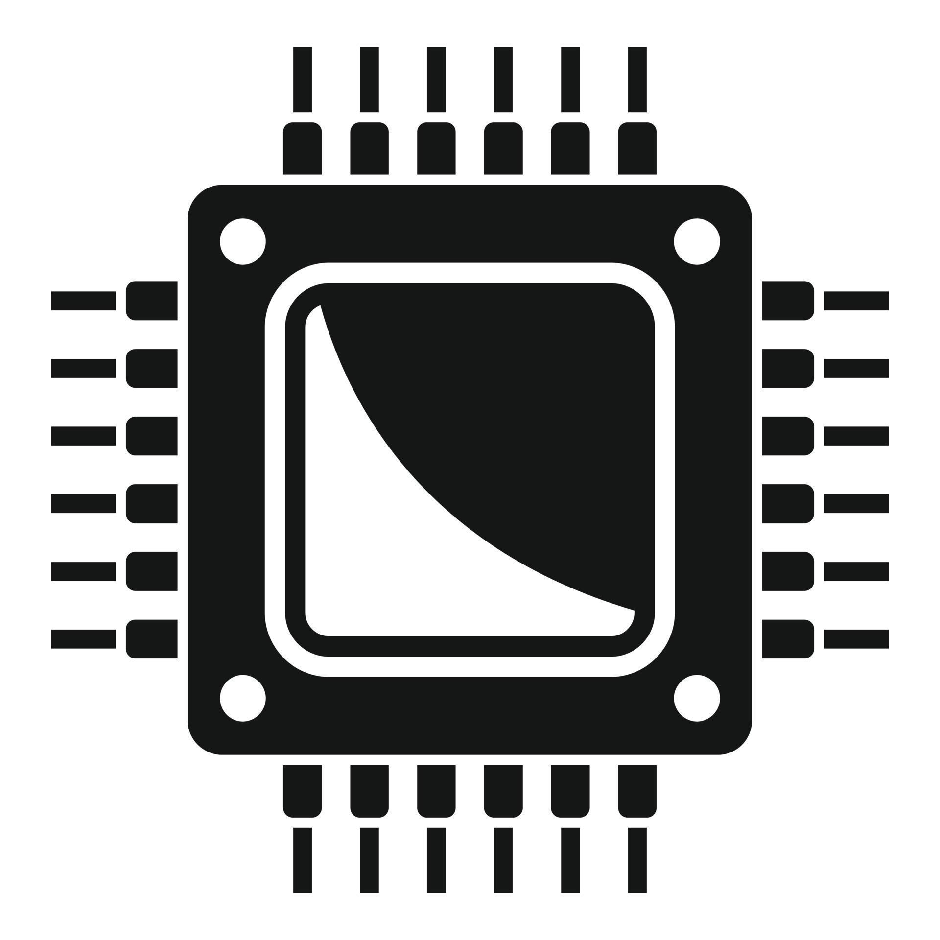 Central Processor Icon Simple Vector Chip Circuit 15107693 Vector Art At Vecteezy