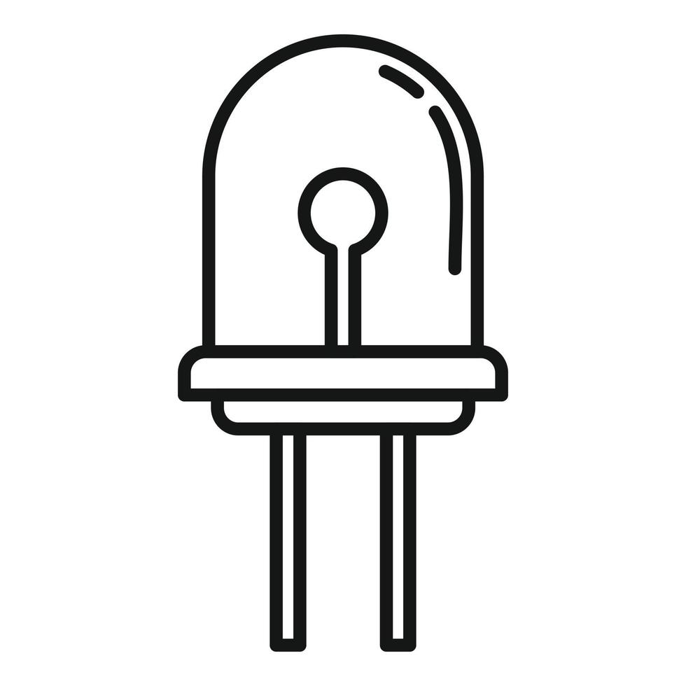 Diode element icon outline vector. Electric power 15107724 Vector Art ...