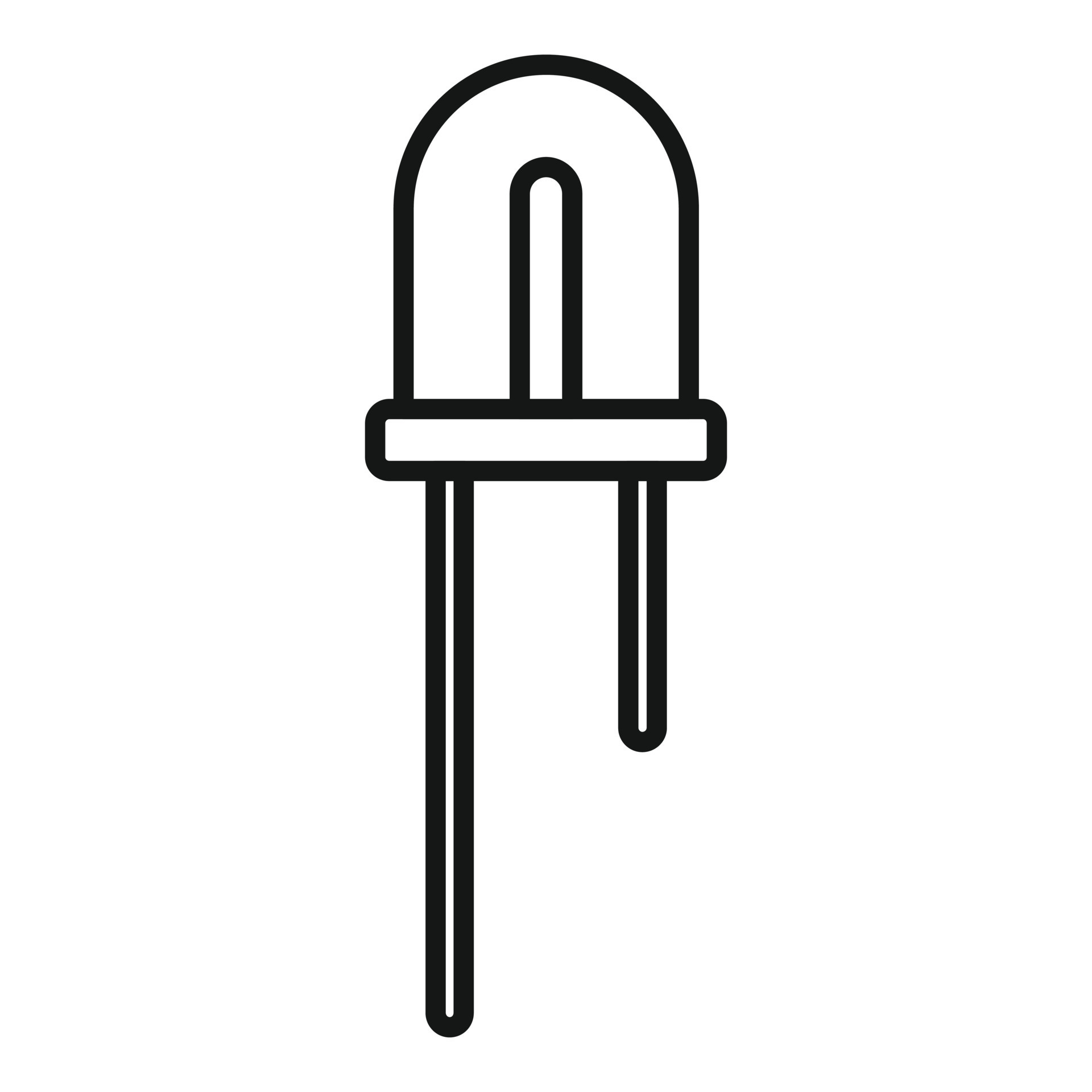 Diode Indicator Icon Outline Vector Led Light 15107772 Vector Art At