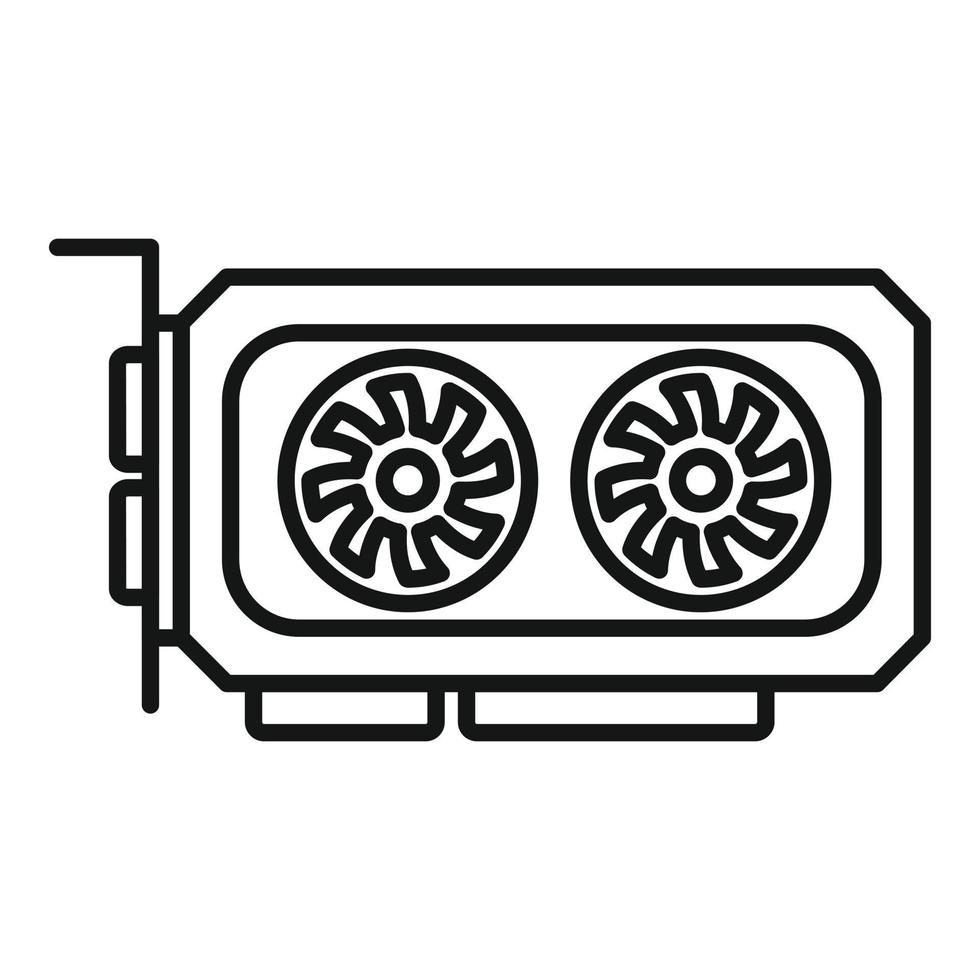 Video card icon outline vector. Graphic gpu 15108183 Vector Art at Vecteezy Video card icon outline vector. Graphic gpu 15108183 Vector Art at Vecteezy
