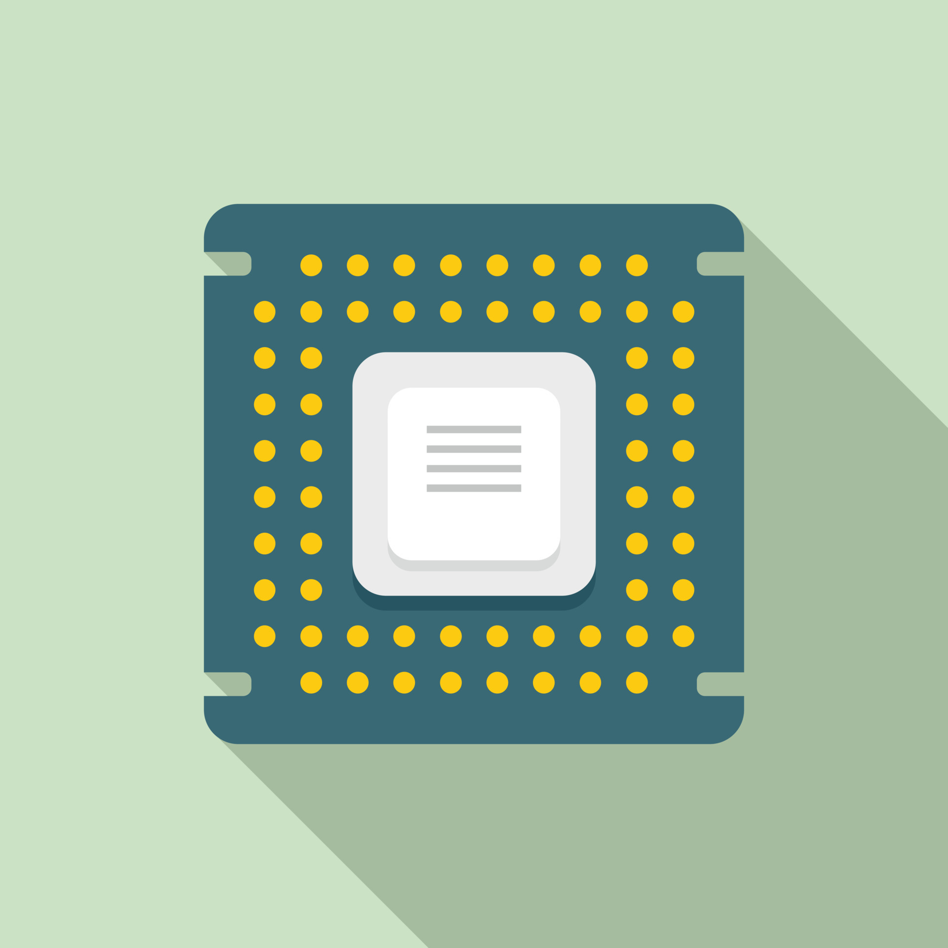 Processor icon flat vector. Cpu chip 15108977 Vector Art at Vecteezy