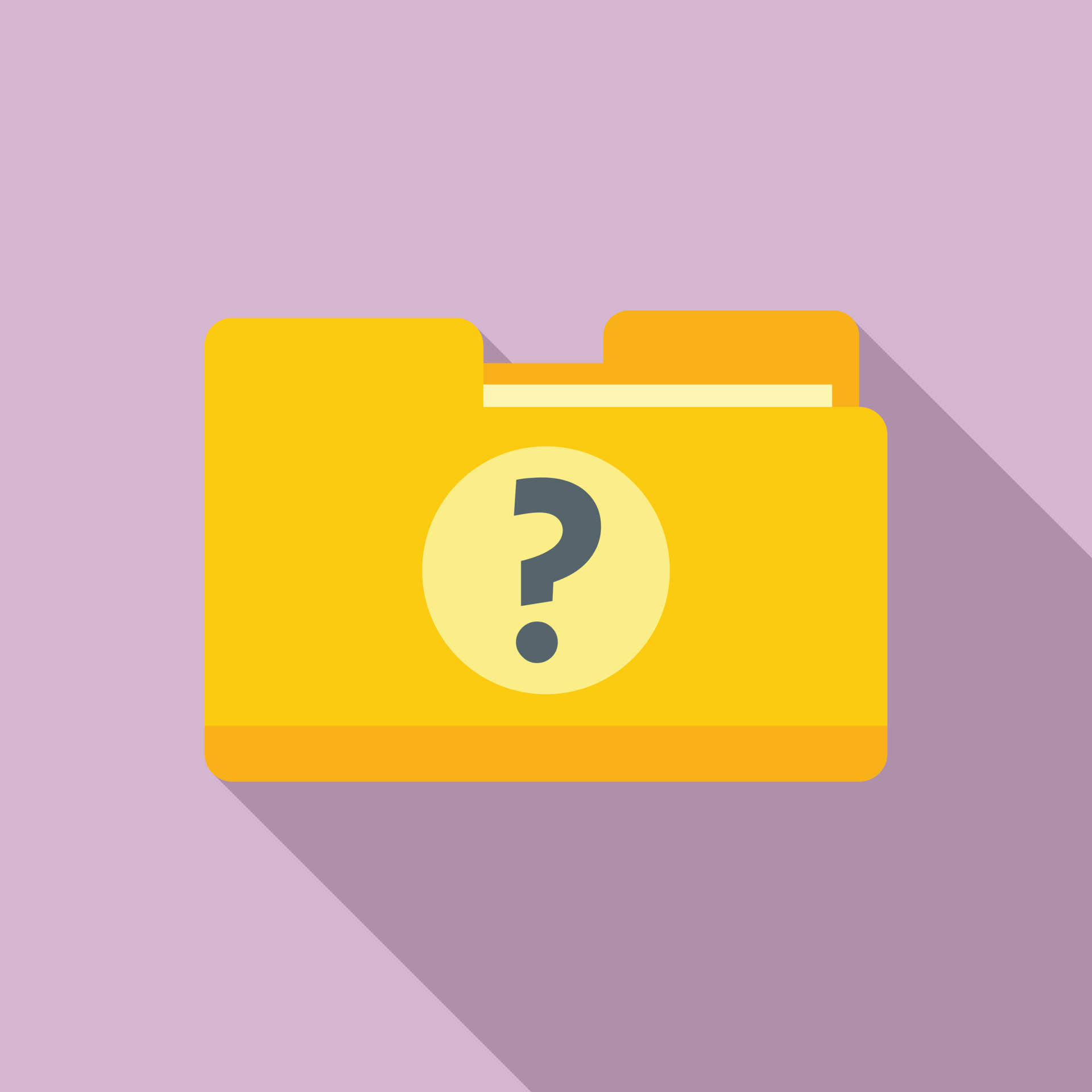 Folder request icon flat vector. Document information 15109360 Vector ...