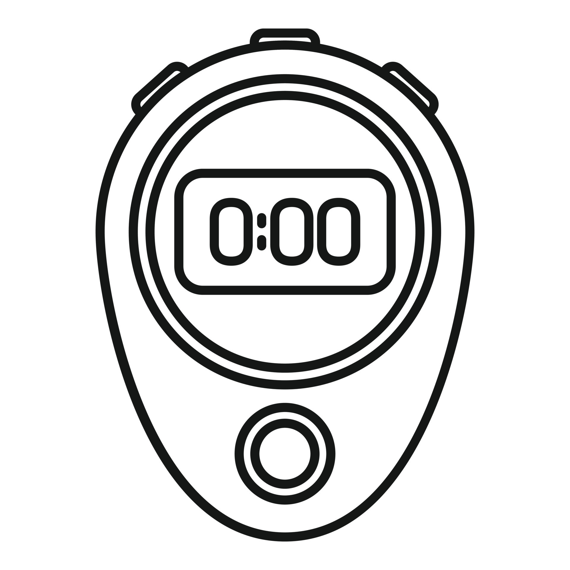 Countdown Timer Icon Outline Vector Stopwatch Clock 15109425 Vector