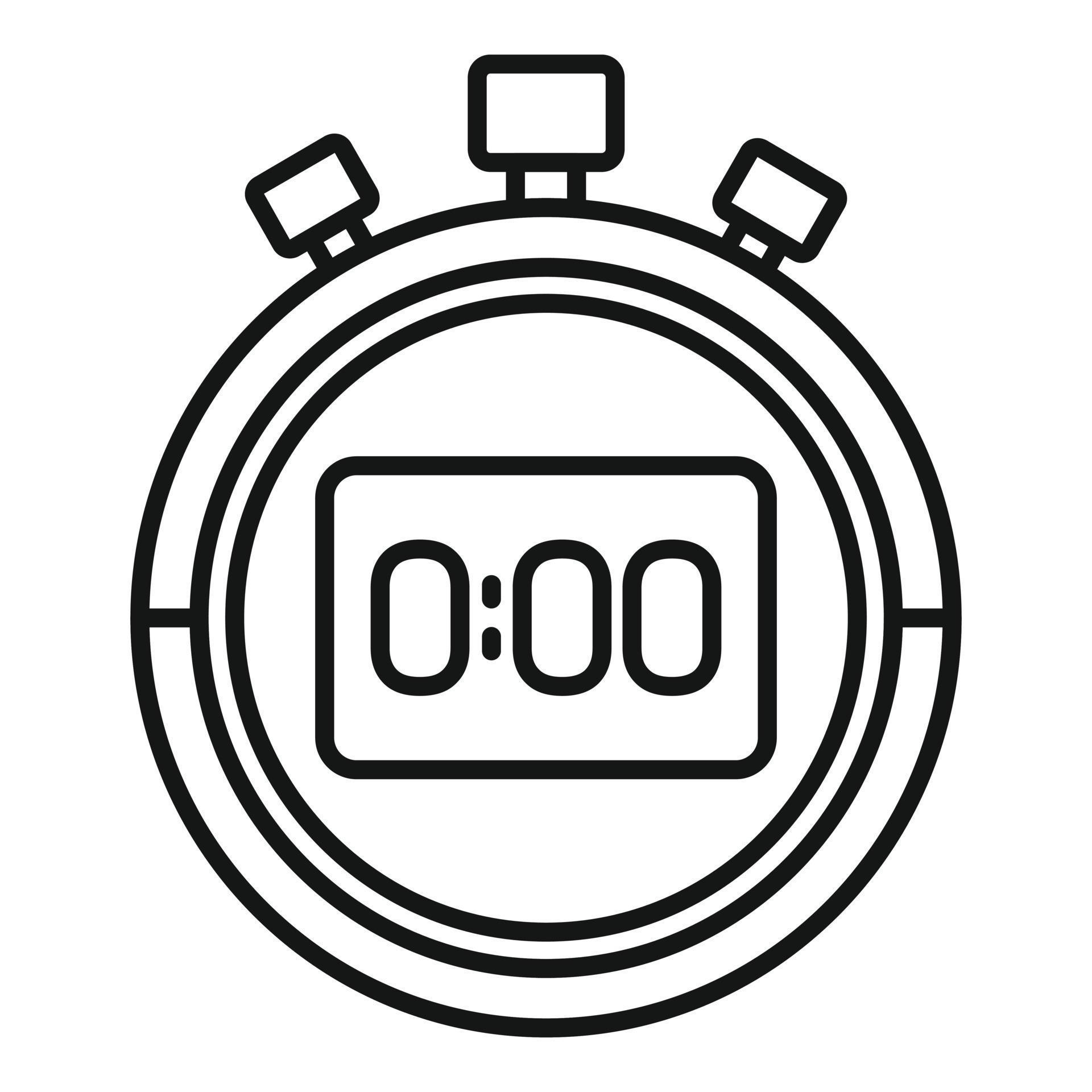 Digital stopwatch icon outline vector. Stop timer 15109540 Vector Art ...