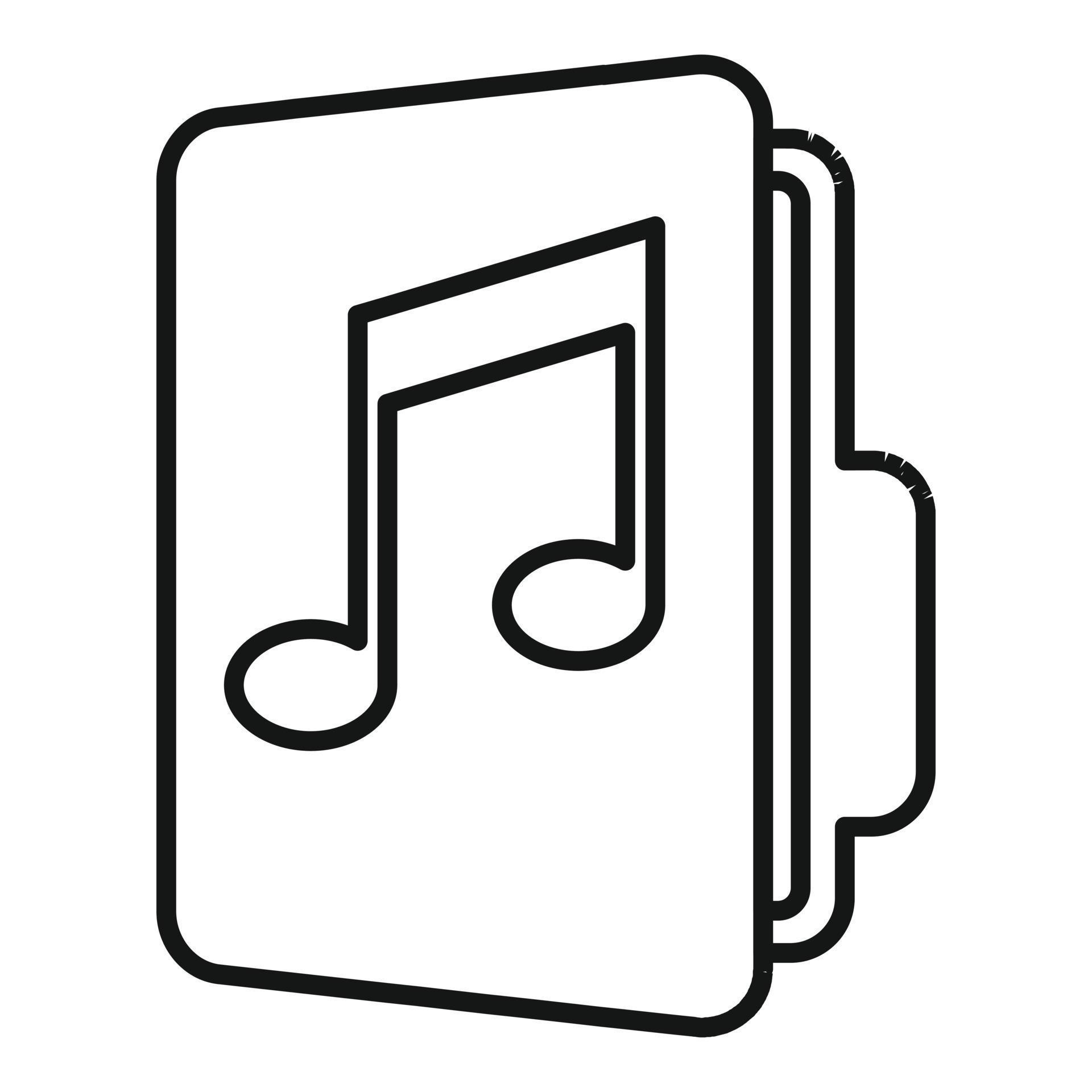 Music Folder Icon Outline Vector File Archive 15110334 Vector Art At Vecteezy