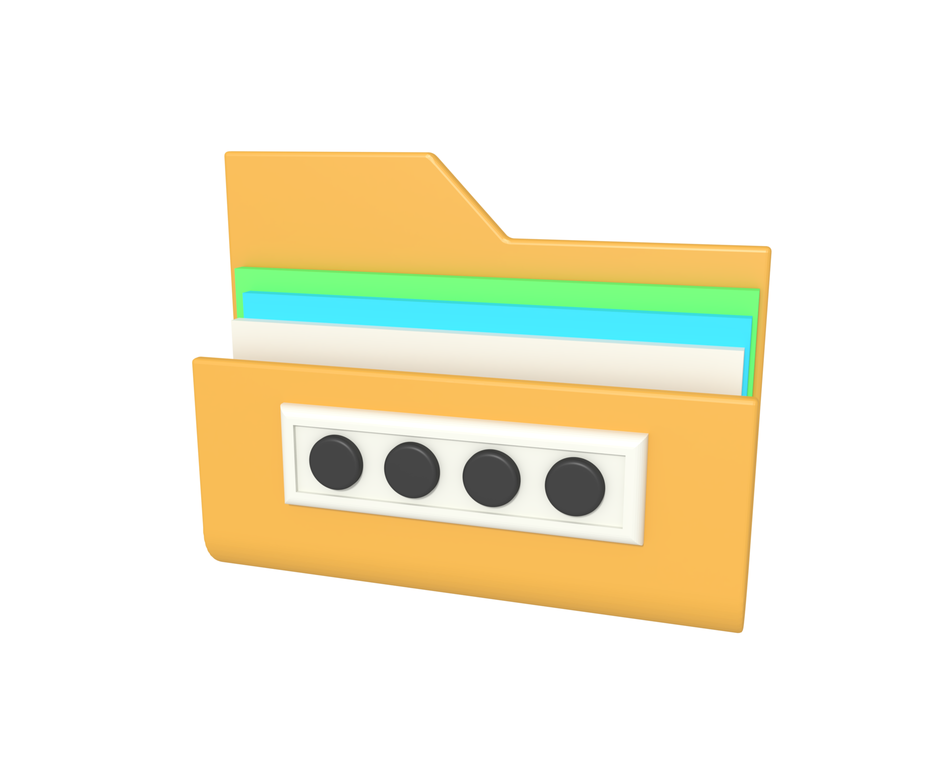 Free Folder Lock With Password 3d Illustration 15110442 Png With