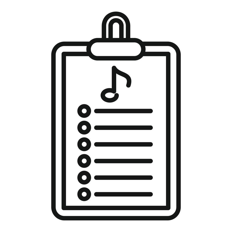 Playlist clipboard icon outline vector. Music song 15110578 Vector Art ... Playlist clipboard icon outline vector. Music song 15110578 Vector Art ...