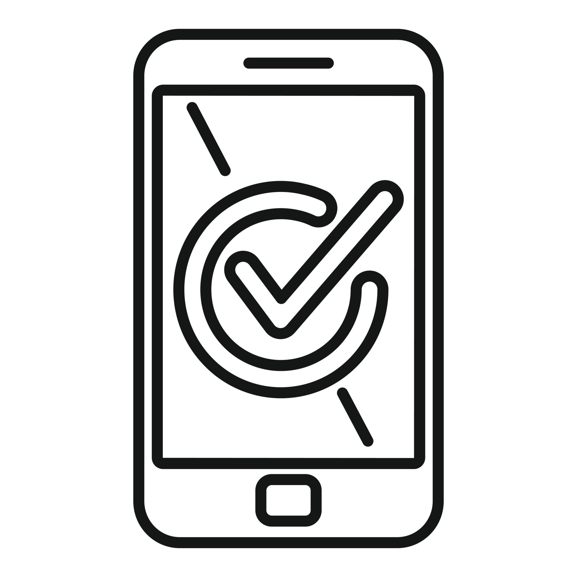 Quality Smartphone Icon Outline Vector Phone App 15110939 Vector Art