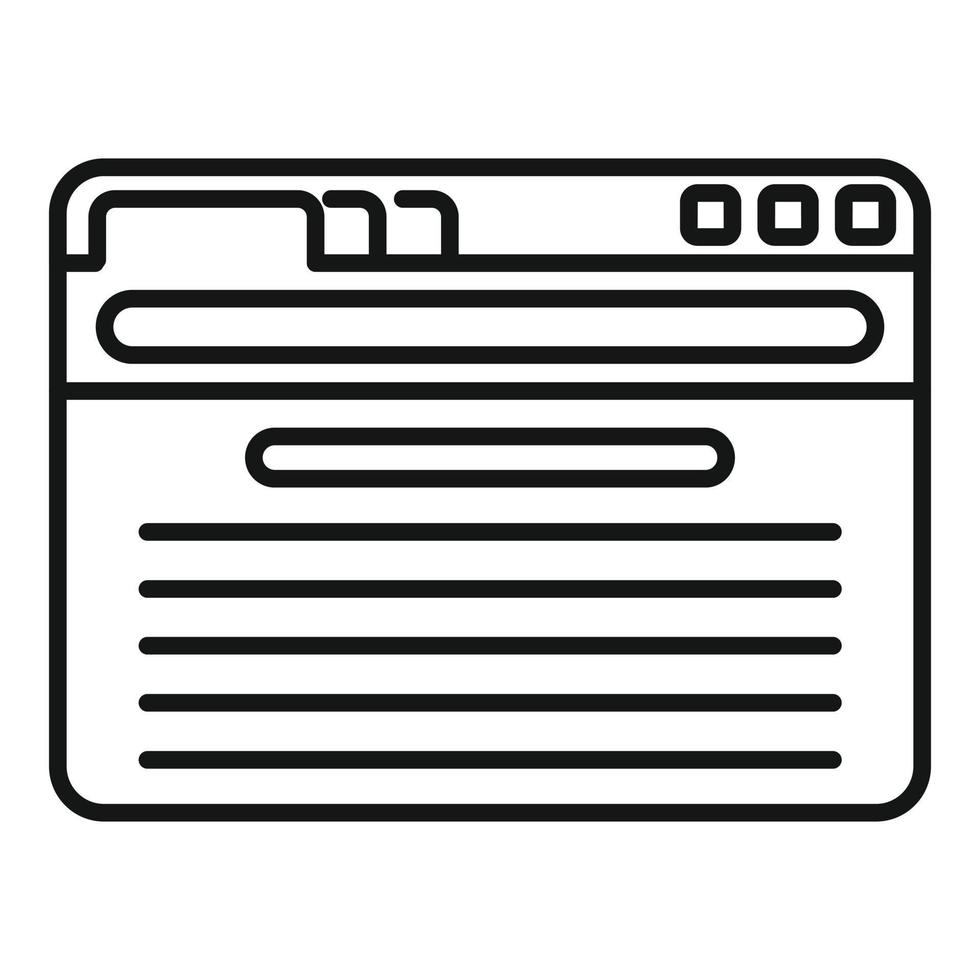 Internet browser icon outline vector. Computer window 15111093 Vector Art at Vecteezy