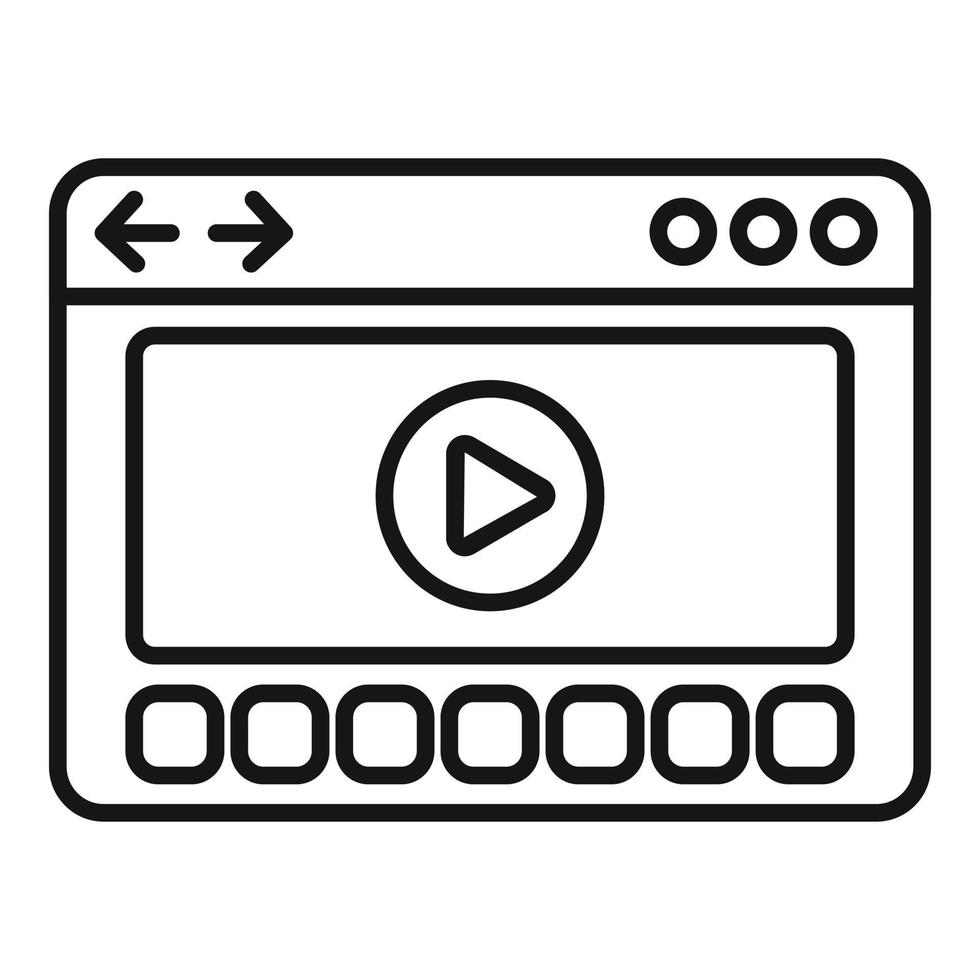 Browser blank icon outline vector. Computer window 15111109 Vector Art at Vecteezy