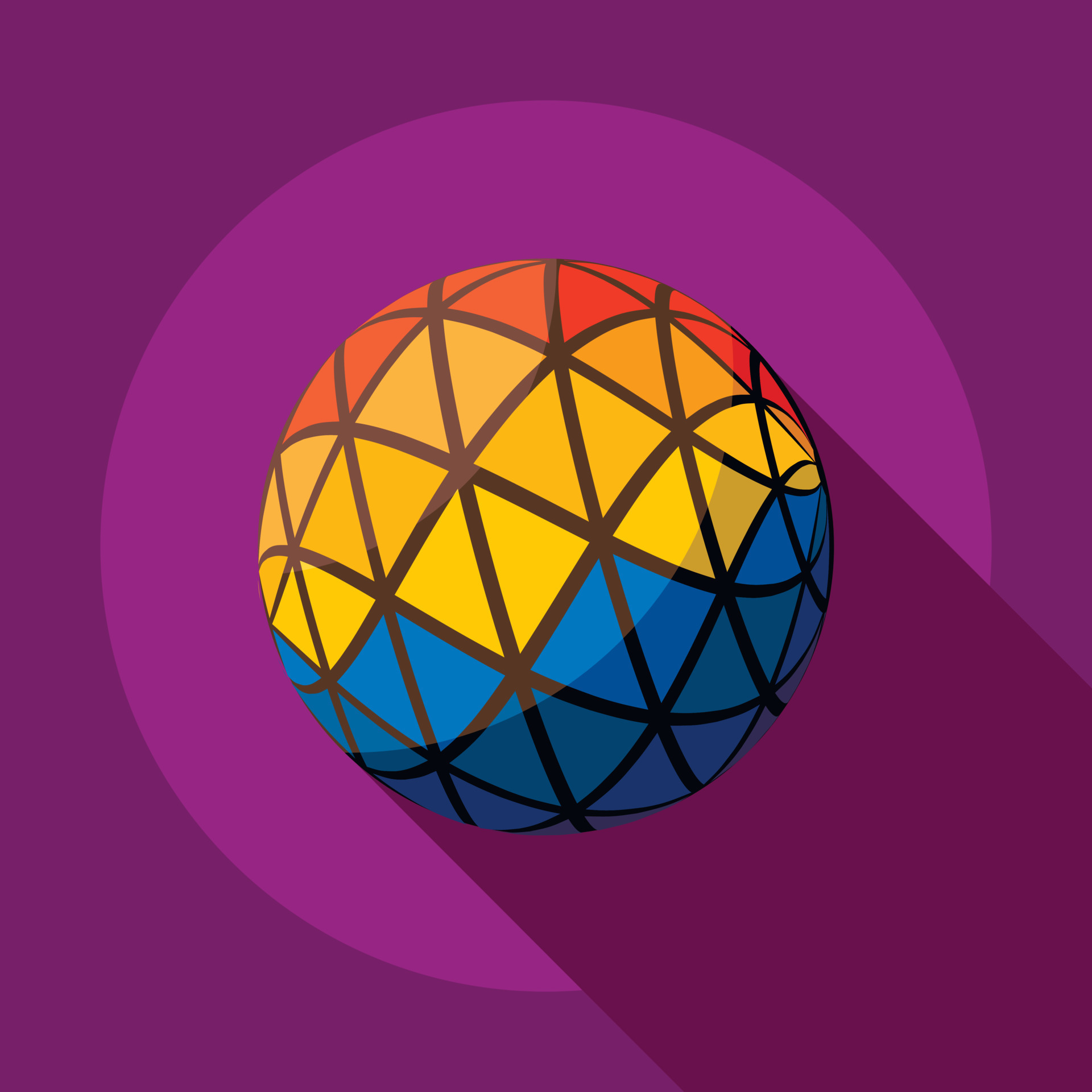 Beautiful planet icon, flat style 15111121 Vector Art at Vecteezy