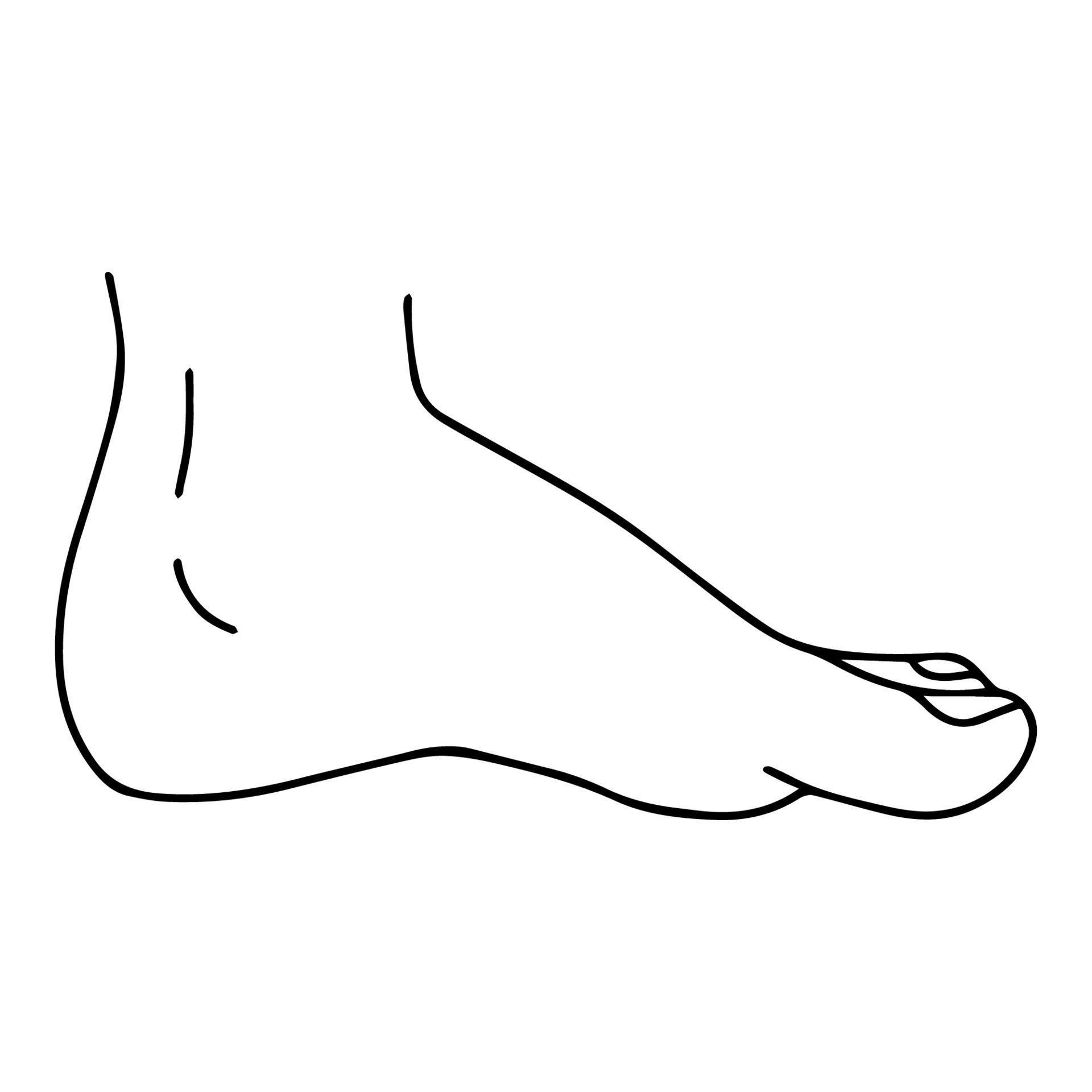 Vector Cartoon outline, Top view of Human man Left and right foot ...