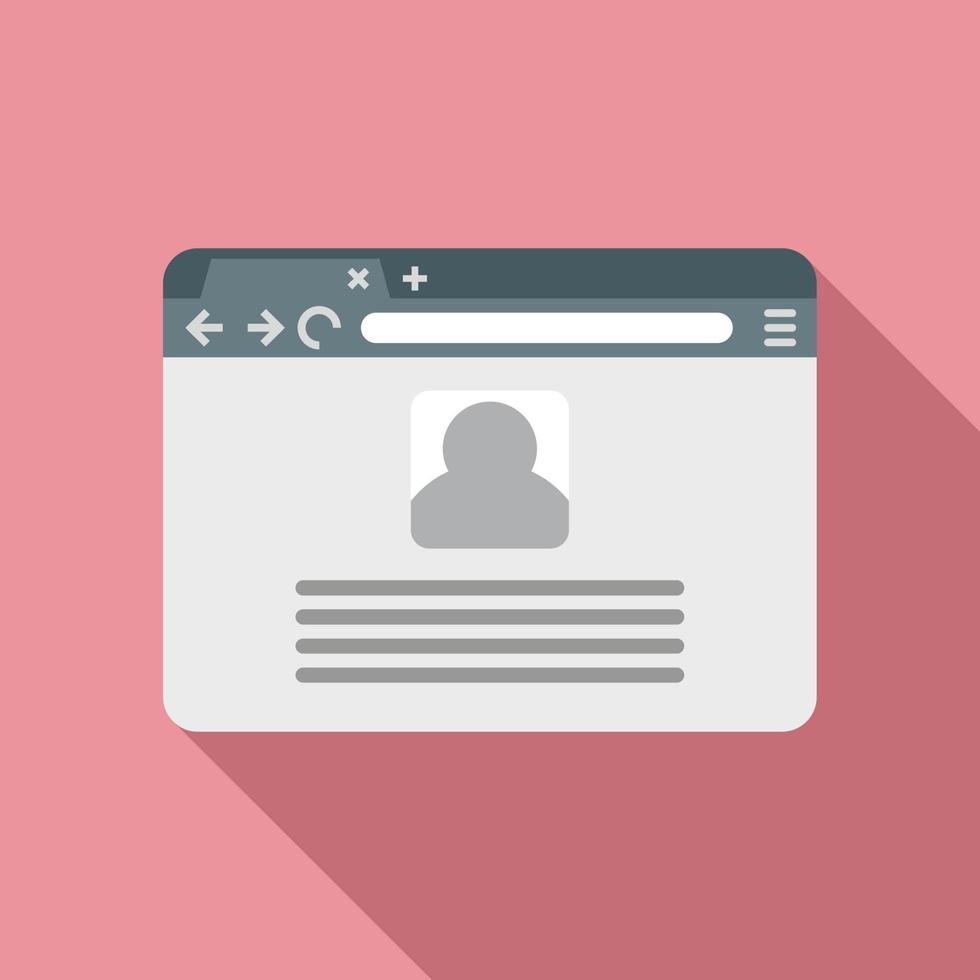 Browser Window Icon Flat Vector Internet Computer 15111251 Vector Art