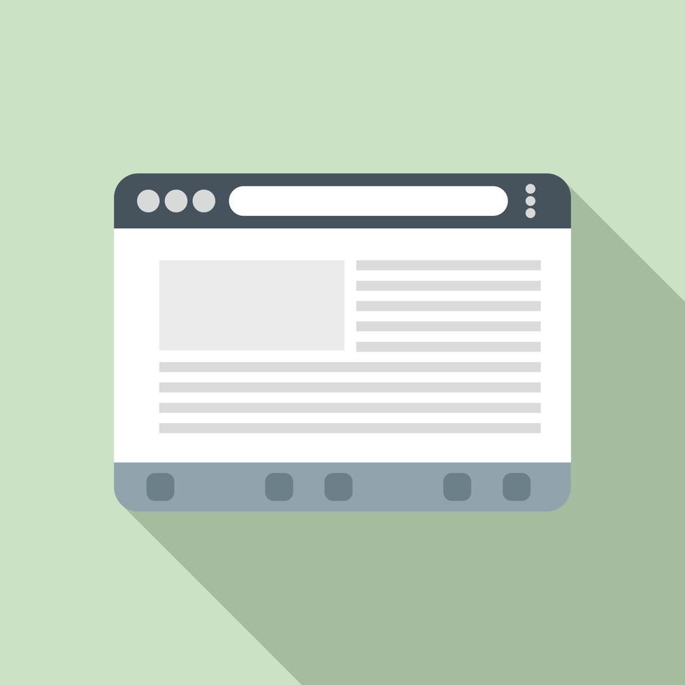 Website browser icon flat vector. Computer internet 15111262 Vector Art at Vecteezy