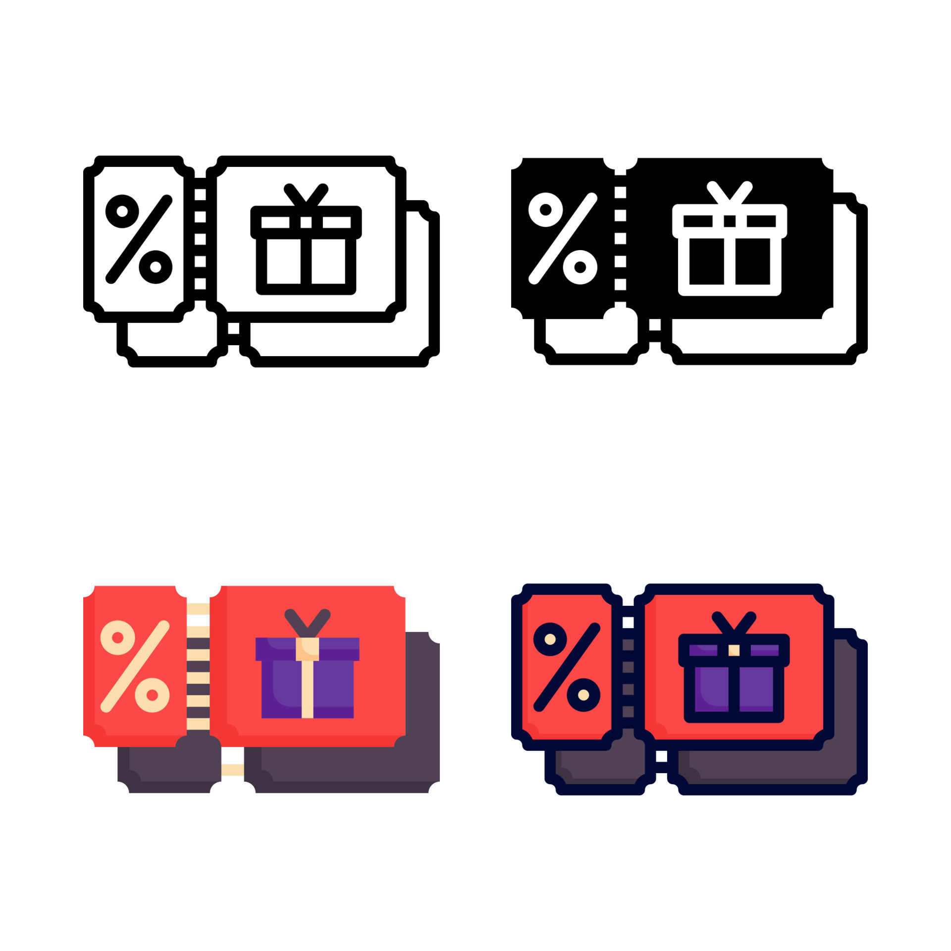 Coupon Icon Set Style Collection 15112227 Vector Art at Vecteezy Coupon Icon Set Style Collection 15112227 Vector Art at Vecteezy