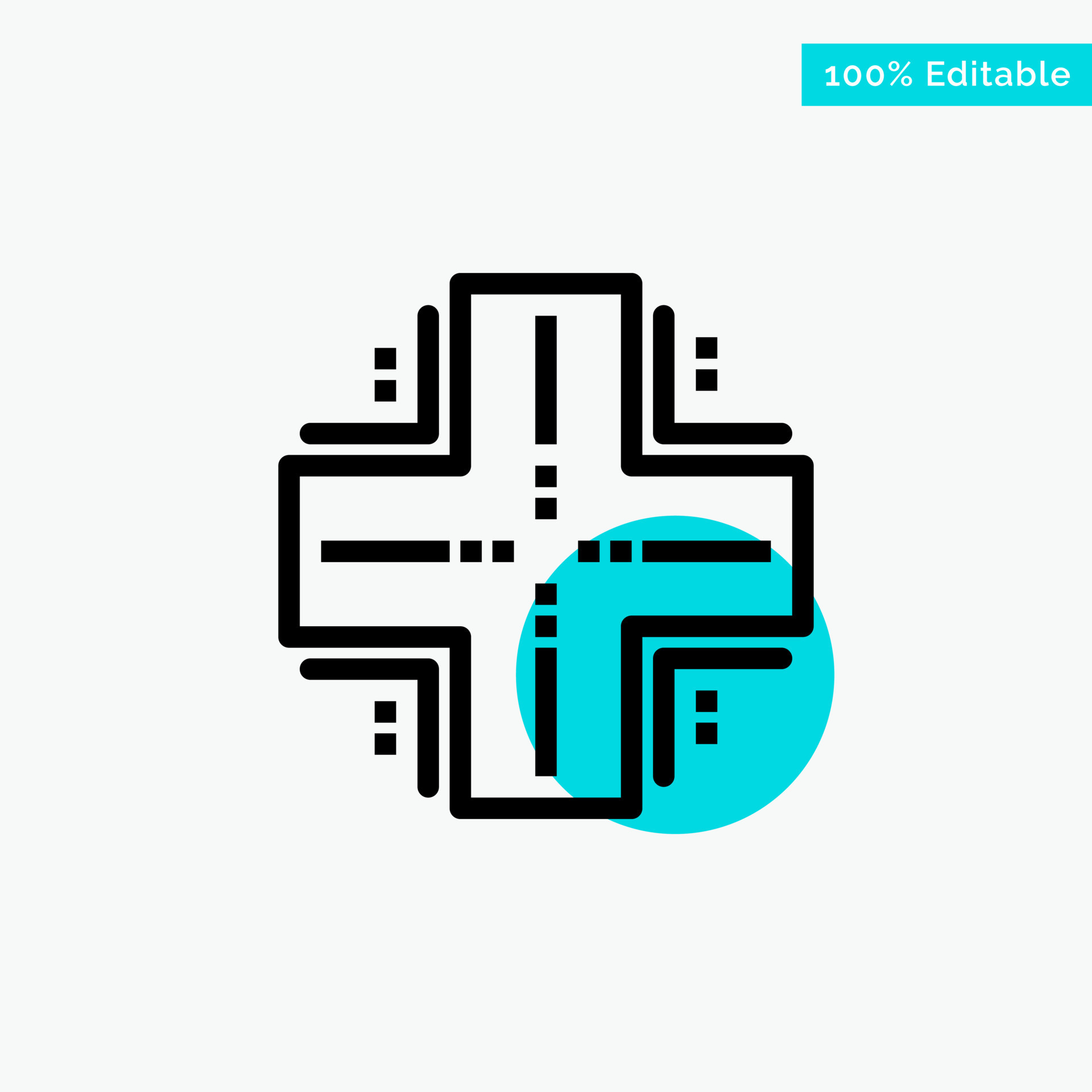 Computing Database Datacenter Mainframe Server Turquoise Highlight Circle Point Vector Icon