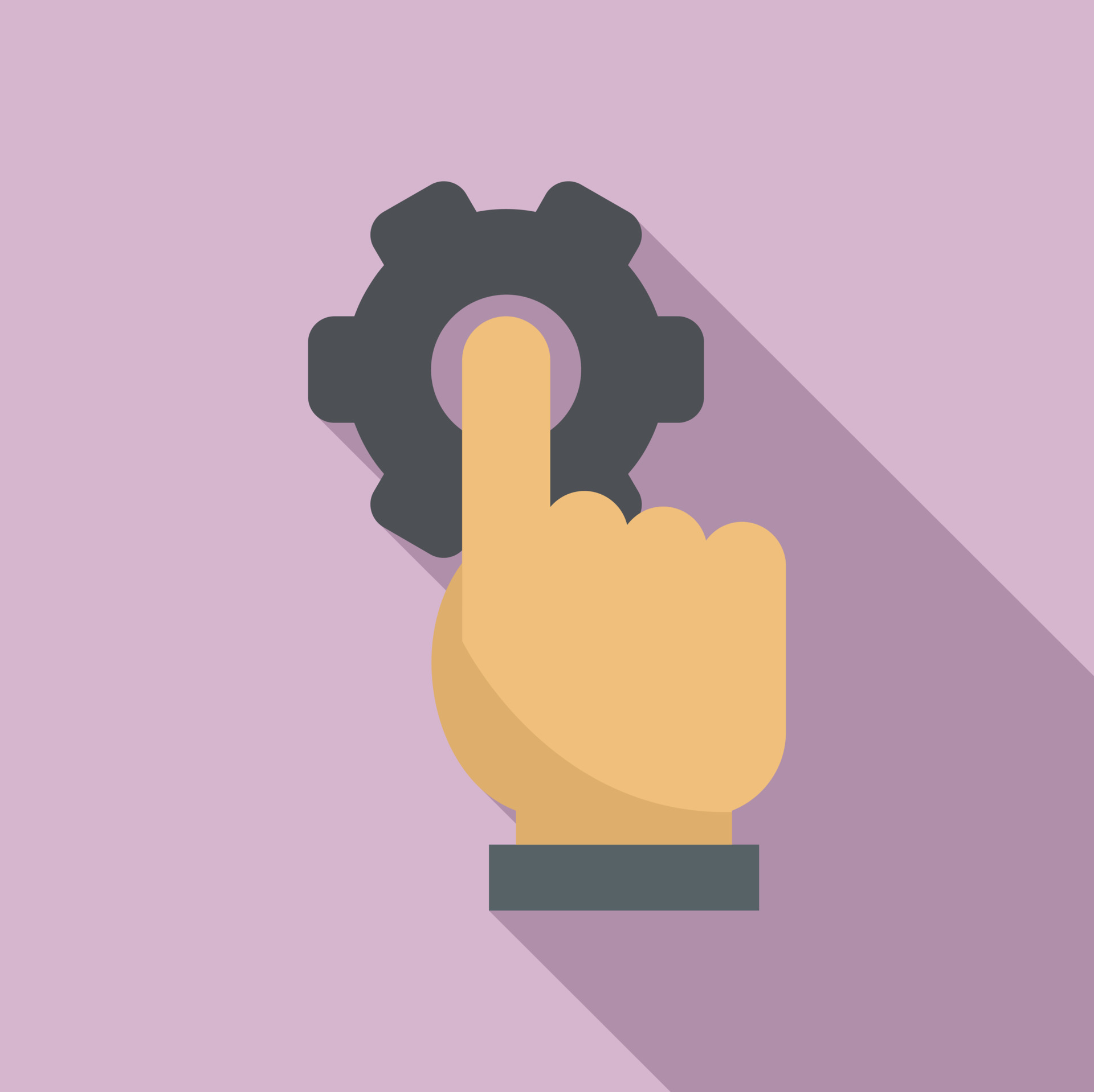 Programming gear icon flat vector. Work program 15114699 Vector Art at ...