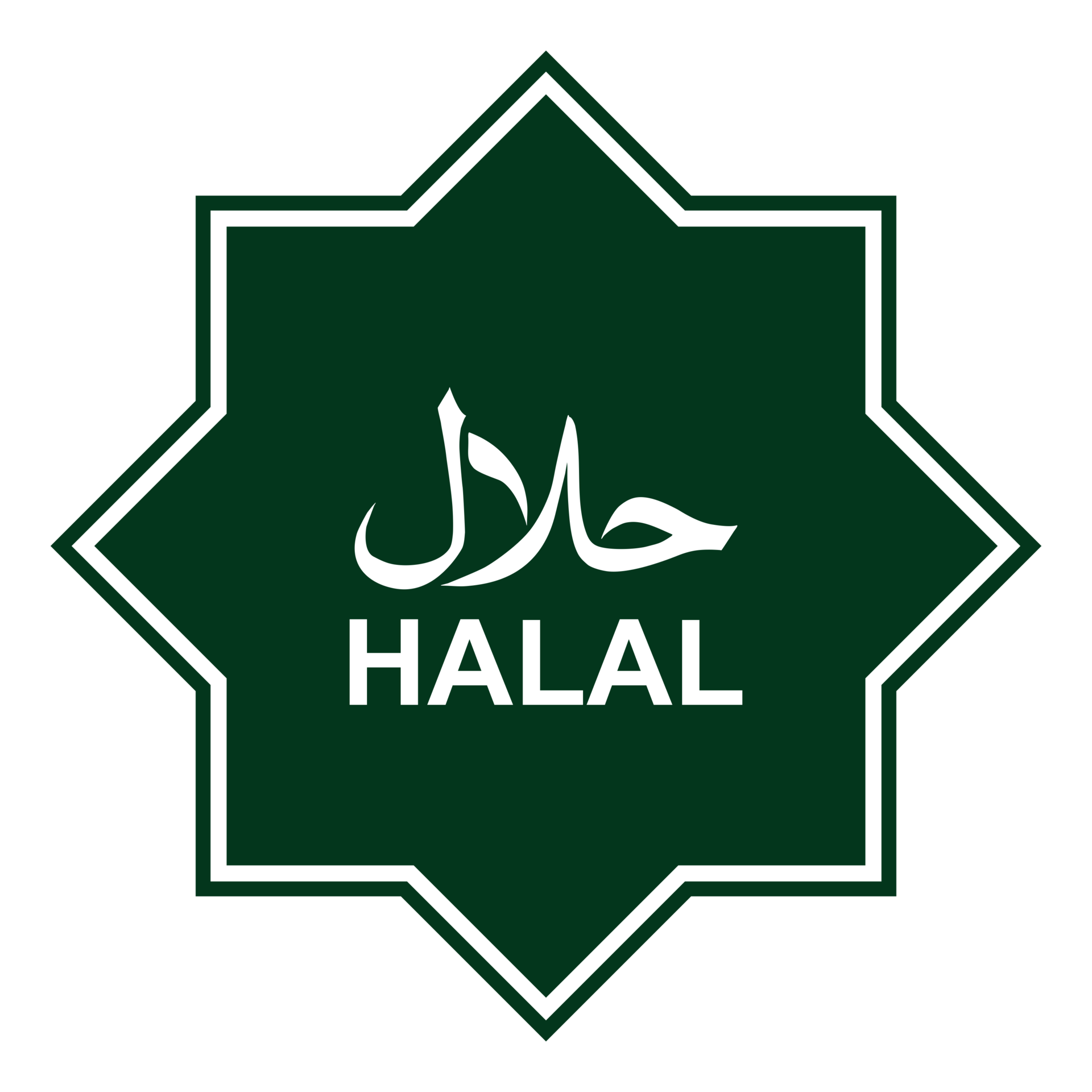 Halal Logo Icon Symbol. Halal Islamic Food Certification. Format PNG ...