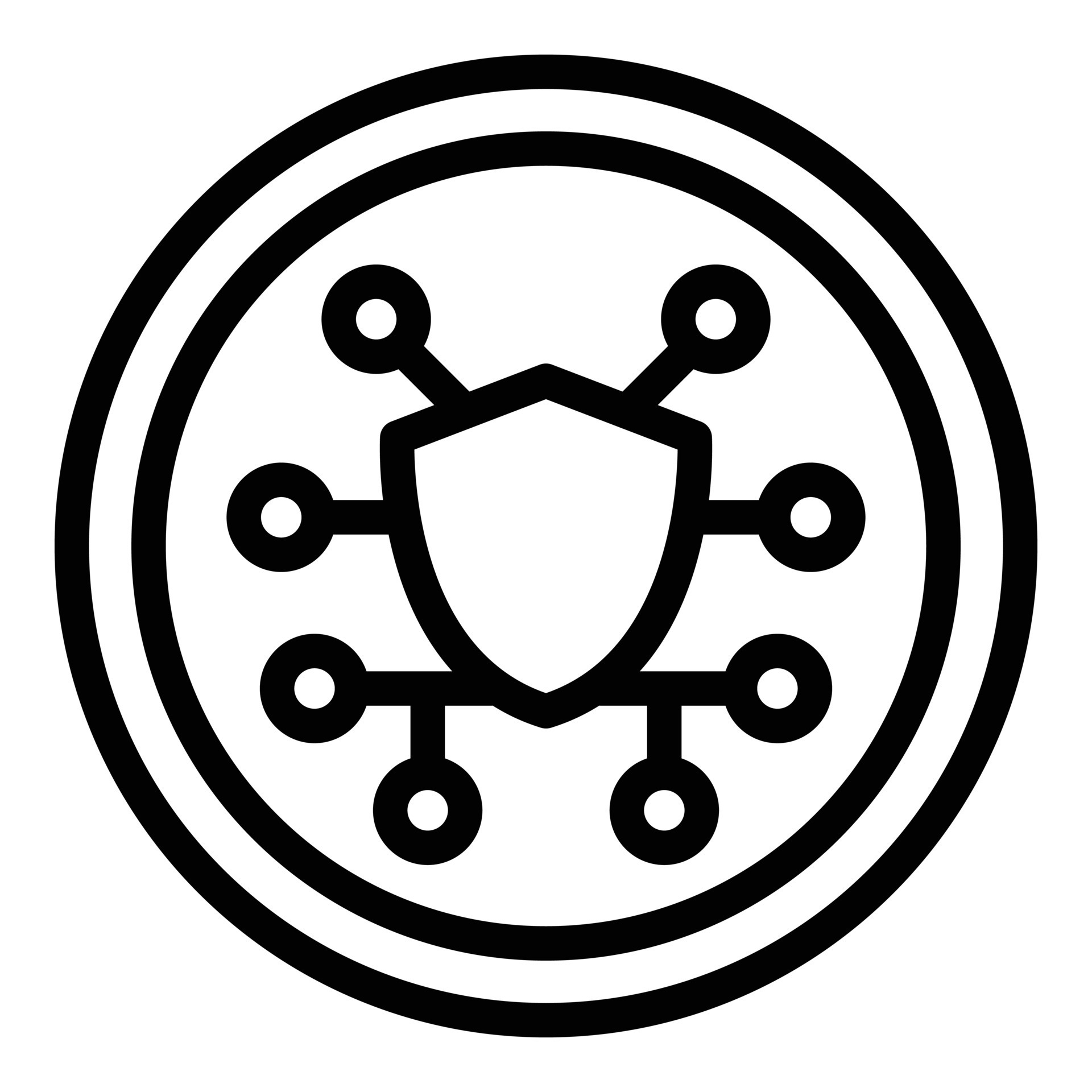 Digital Security Icon Outline Vector Data Secure 15115870 Vector Art