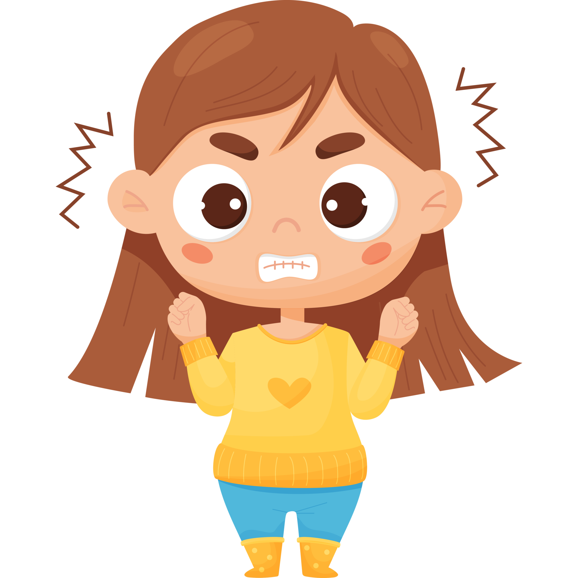 Cartoon Angry Girl