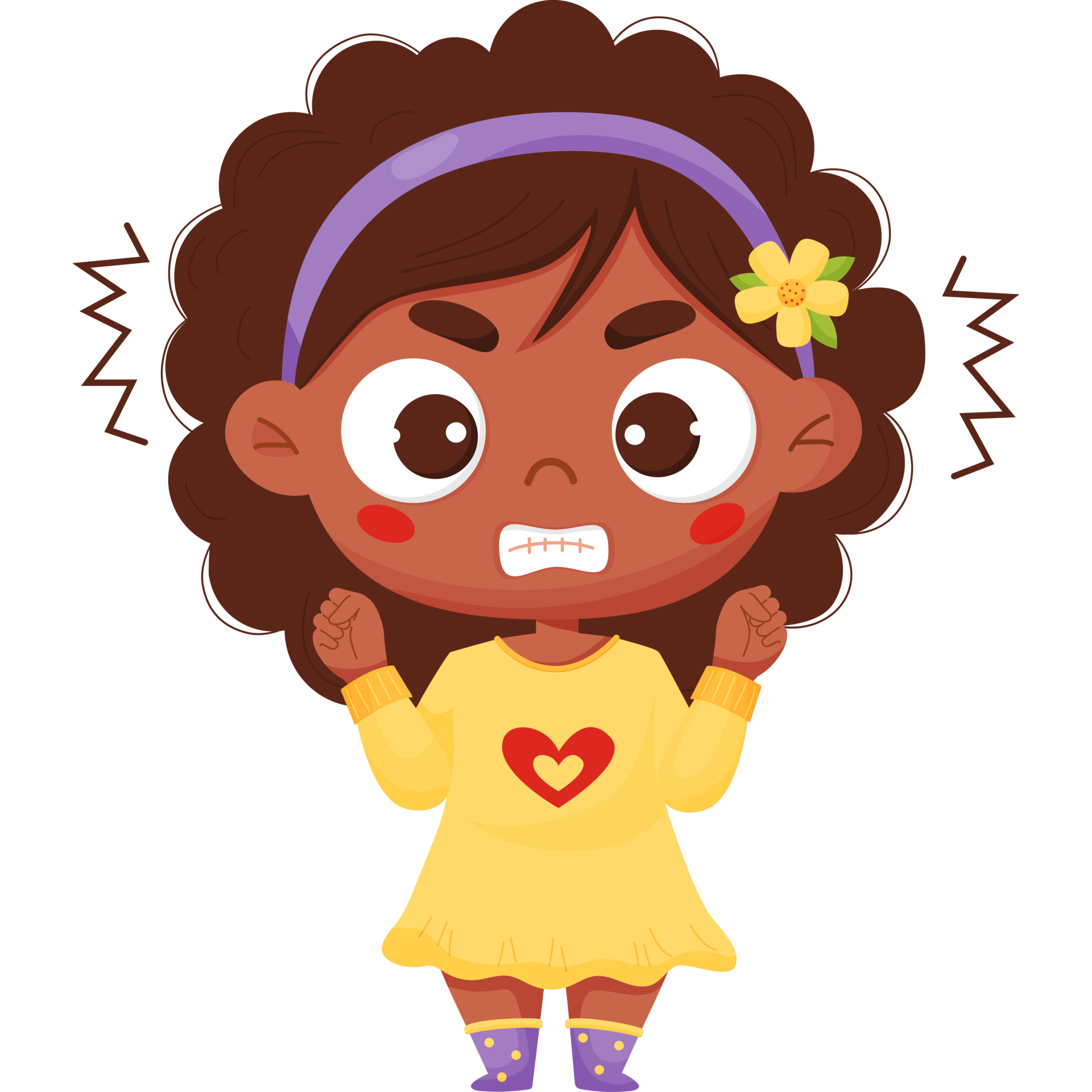 Angry disgruntled black girl. emotion 15116061 PNG