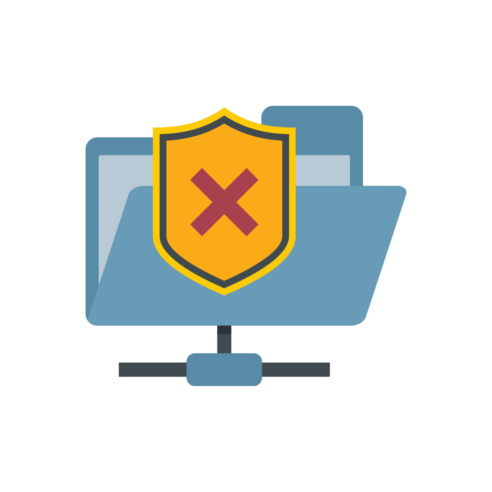 Folder Access Authentication Icon Flat Isolated Vector 15119863 Vector