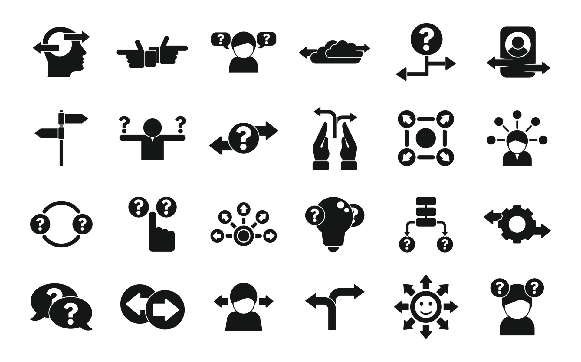 Ambiguity Icons Set Simple Vector Data Analysis 15120762 Vector Art At