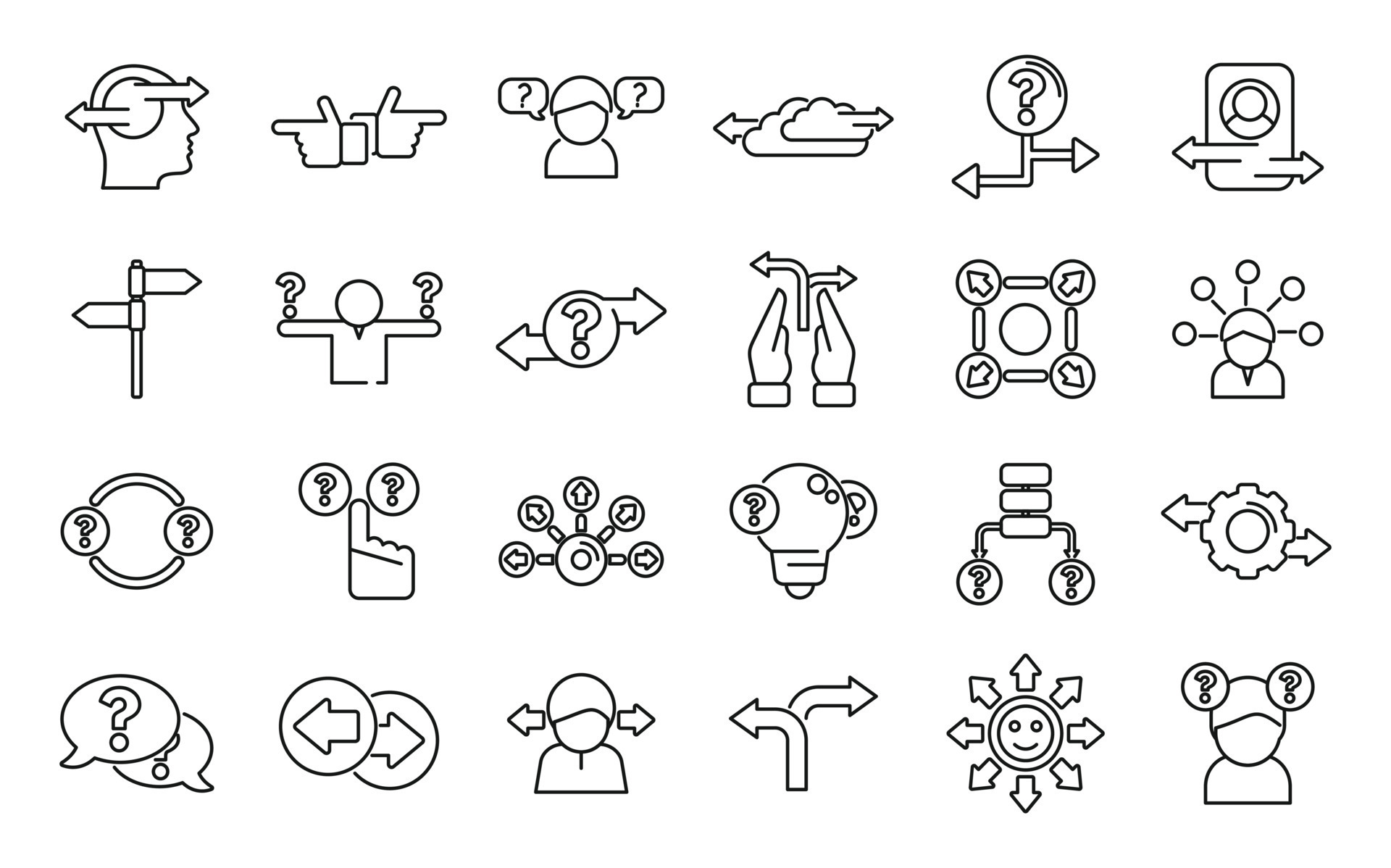 Ambiguity icons set outline vector. Data analysis 15120772 Vector Art ... Ambiguity icons set outline vector. Data analysis 15120772 Vector Art ...