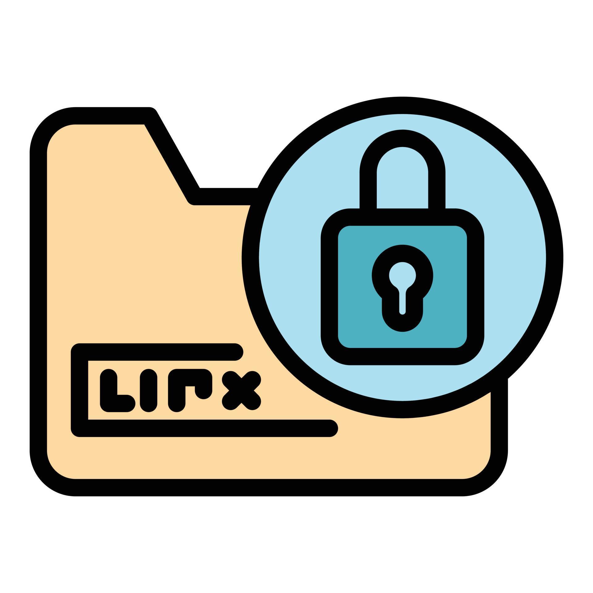 Secured files icon color outline vector 15121558 Vector Art at Vecteezy Secured files icon color outline vector 15121558 Vector Art at Vecteezy