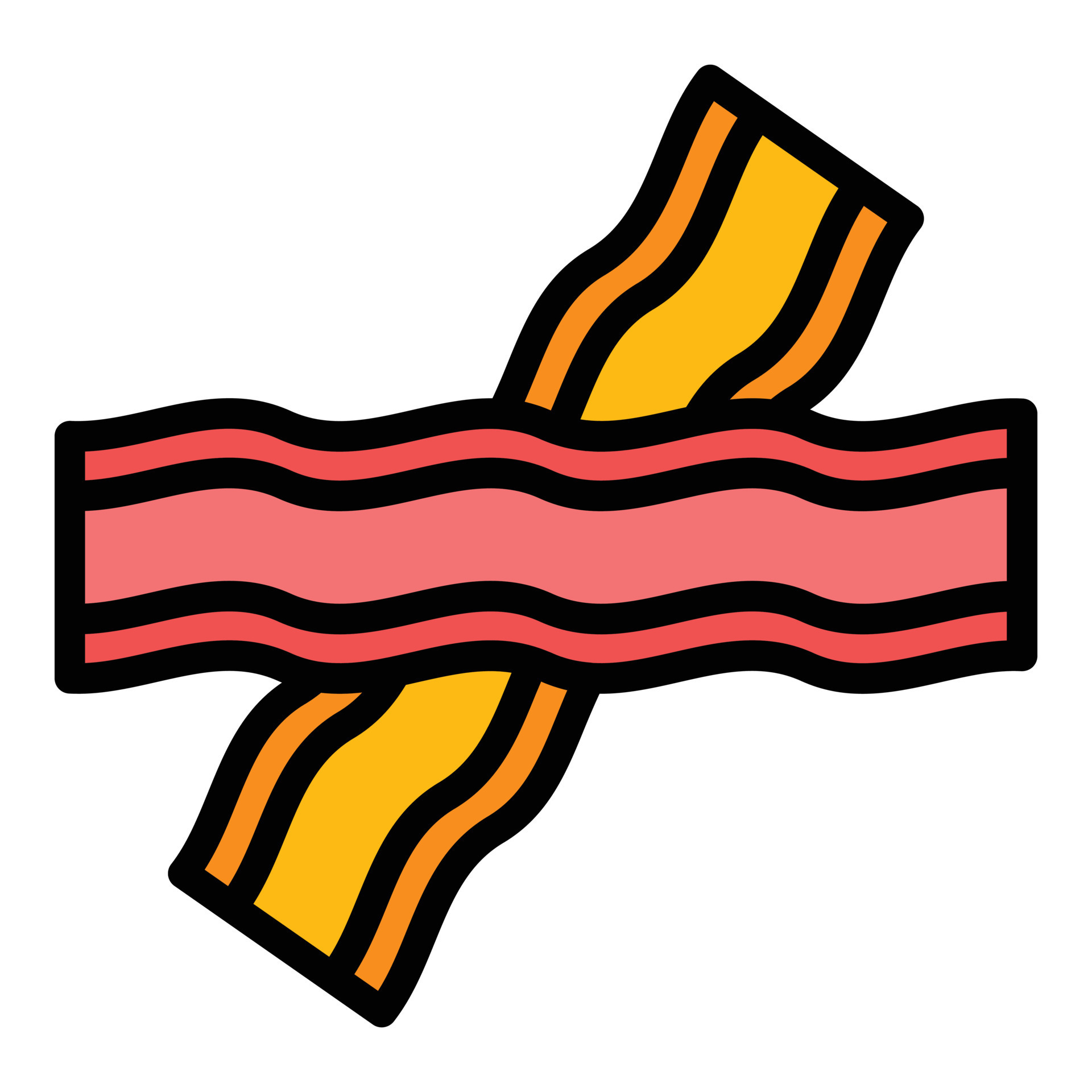 Bacon slice icon color outline vector 15121640 Vector Art at Vecteezy