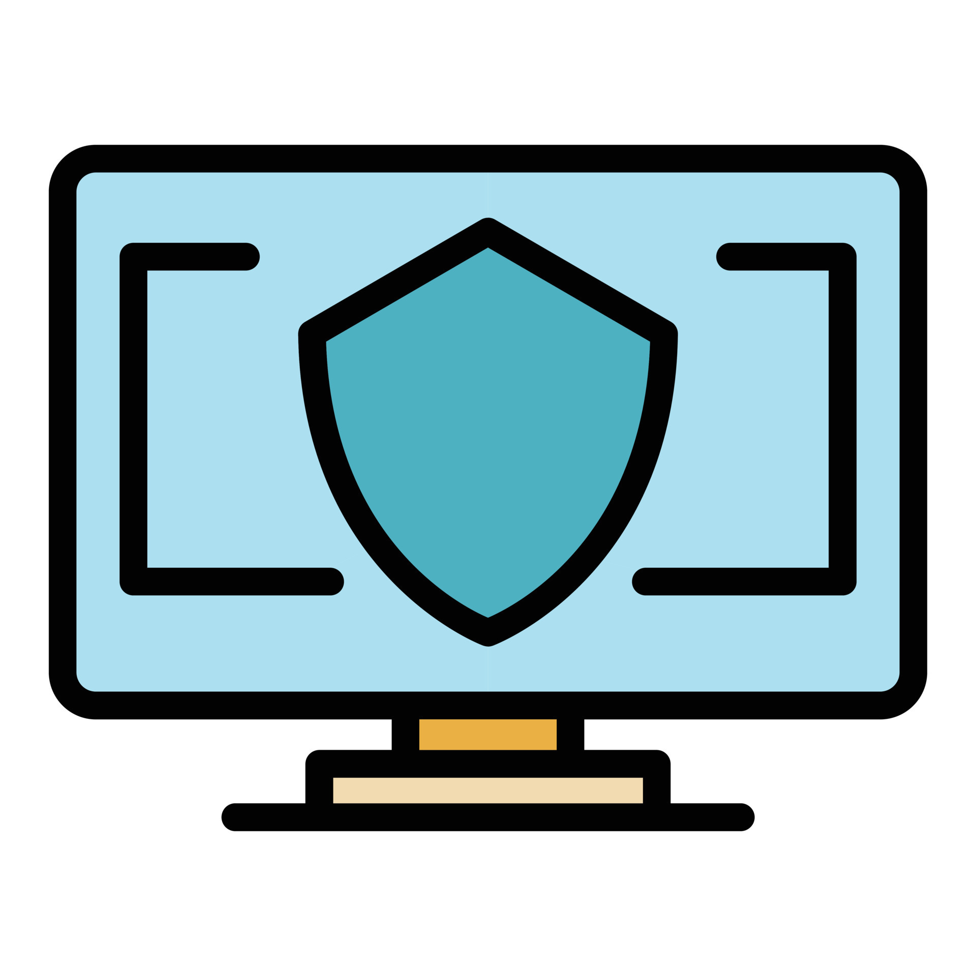 Secured pc vpn icon color outline vector 15121725 Vector Art at Vecteezy