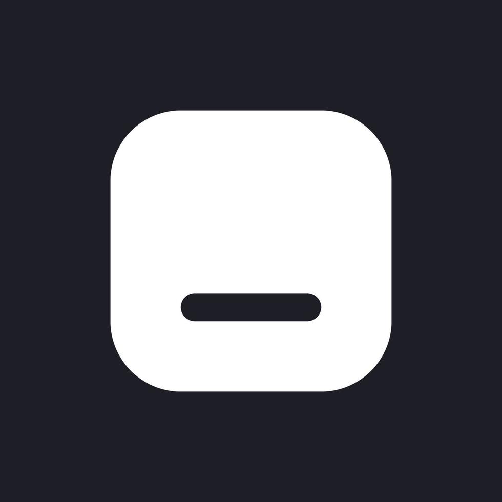 Minimize Button Dark Mode Glyph Ui Icon Website Size Control User