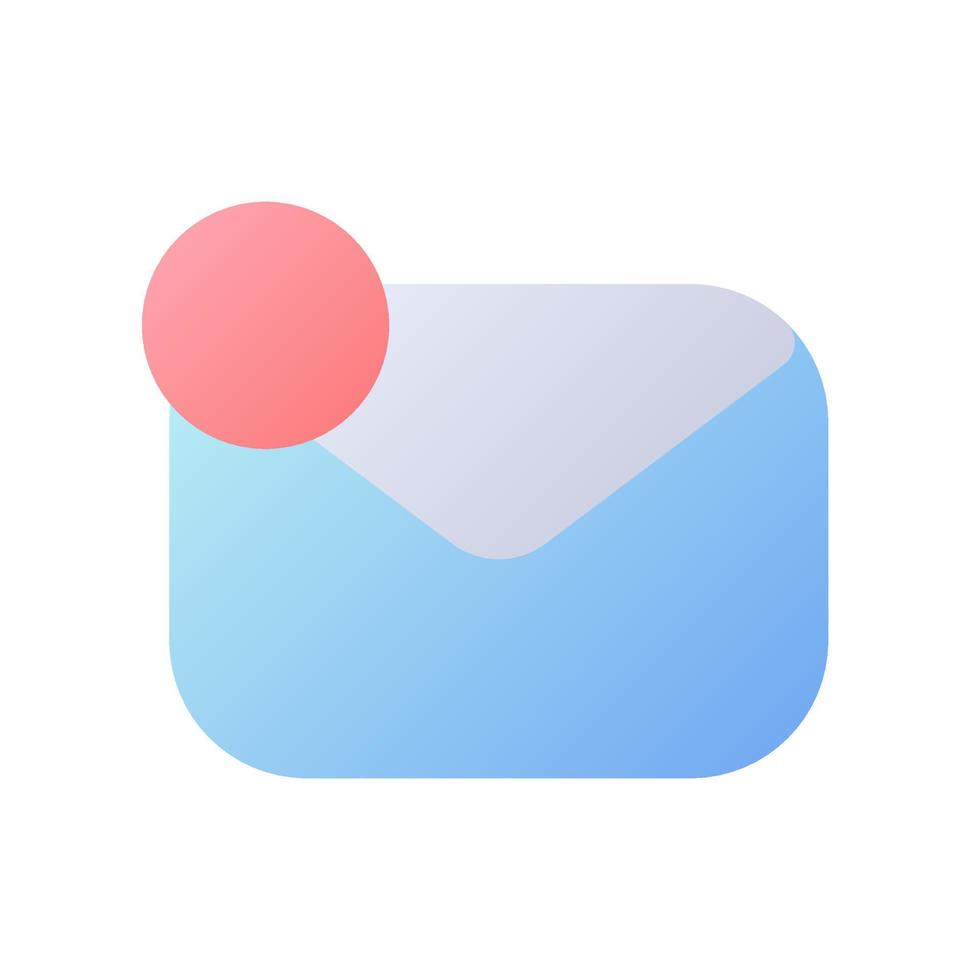 Letter notification pixel perfect flat gradient two-color ui icon ...