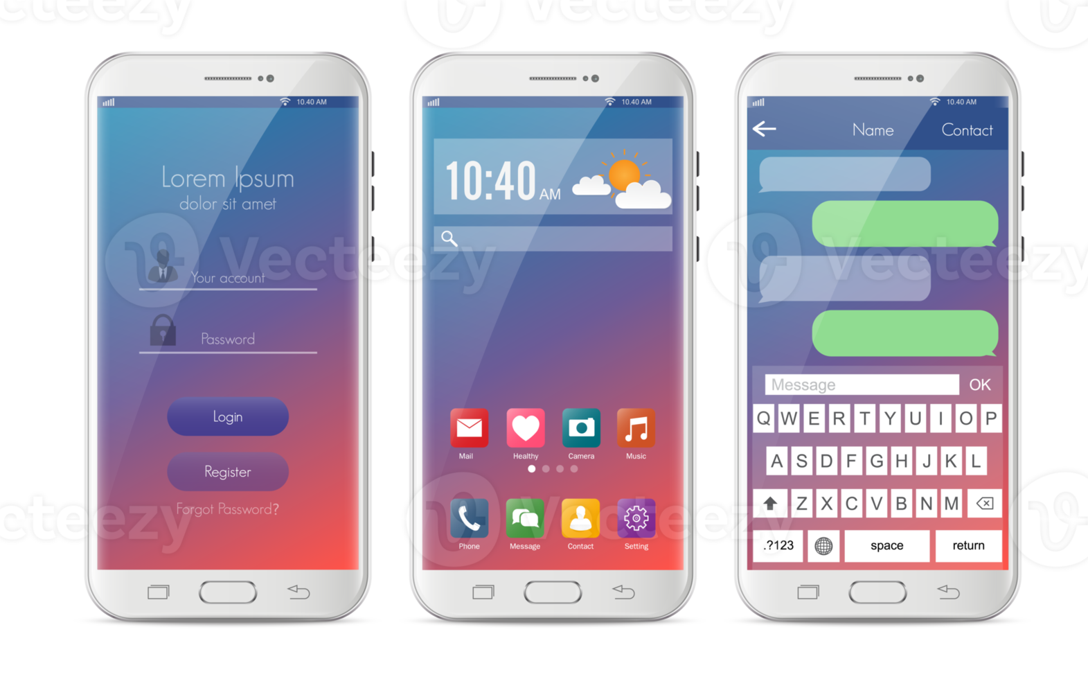 New realistic mobile smart phone modern style. Smartphone with UI icons ... New realistic mobile smart phone modern style. Smartphone with UI icons ...