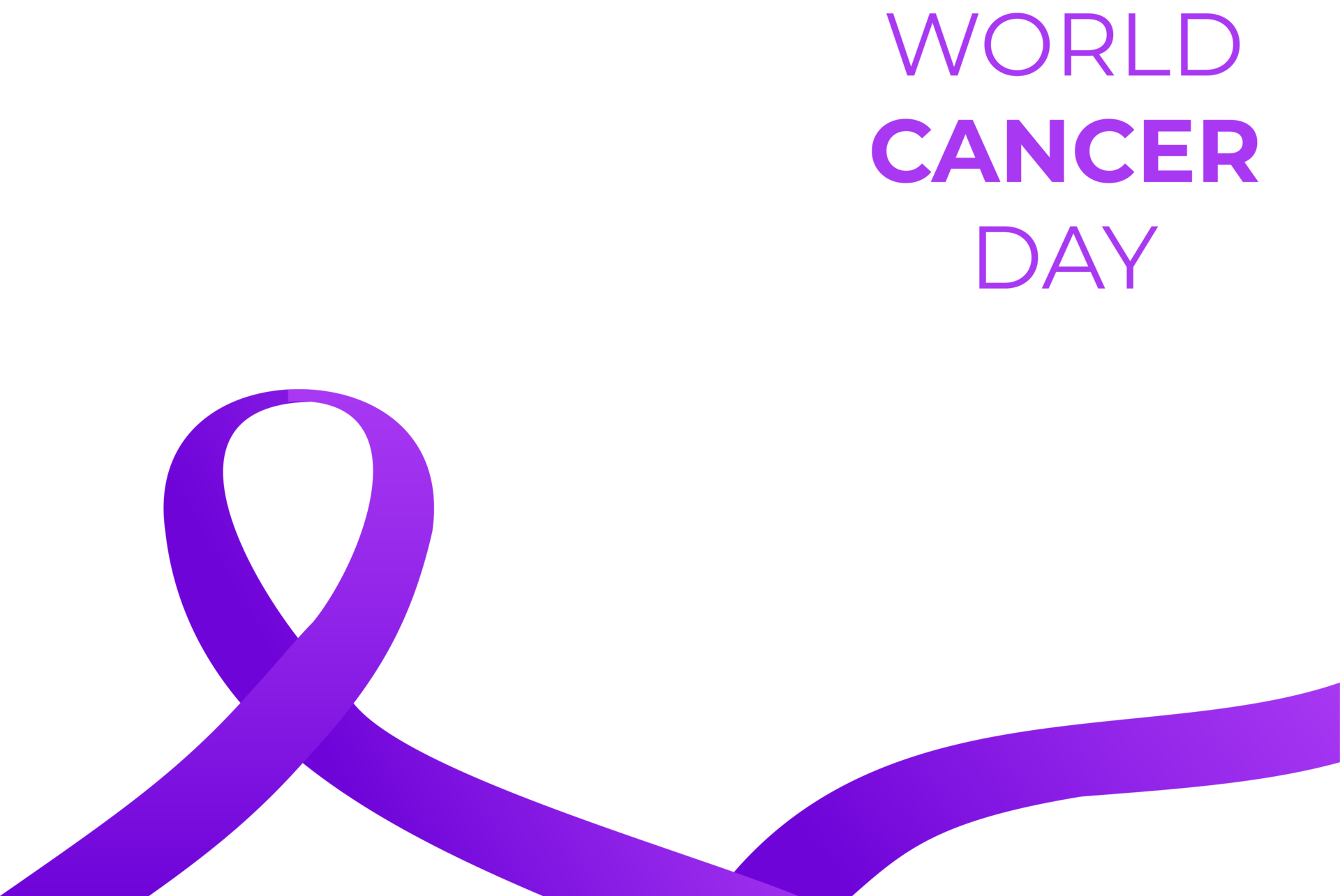 World Cancer Day Purple Ribbon 15124602 Png