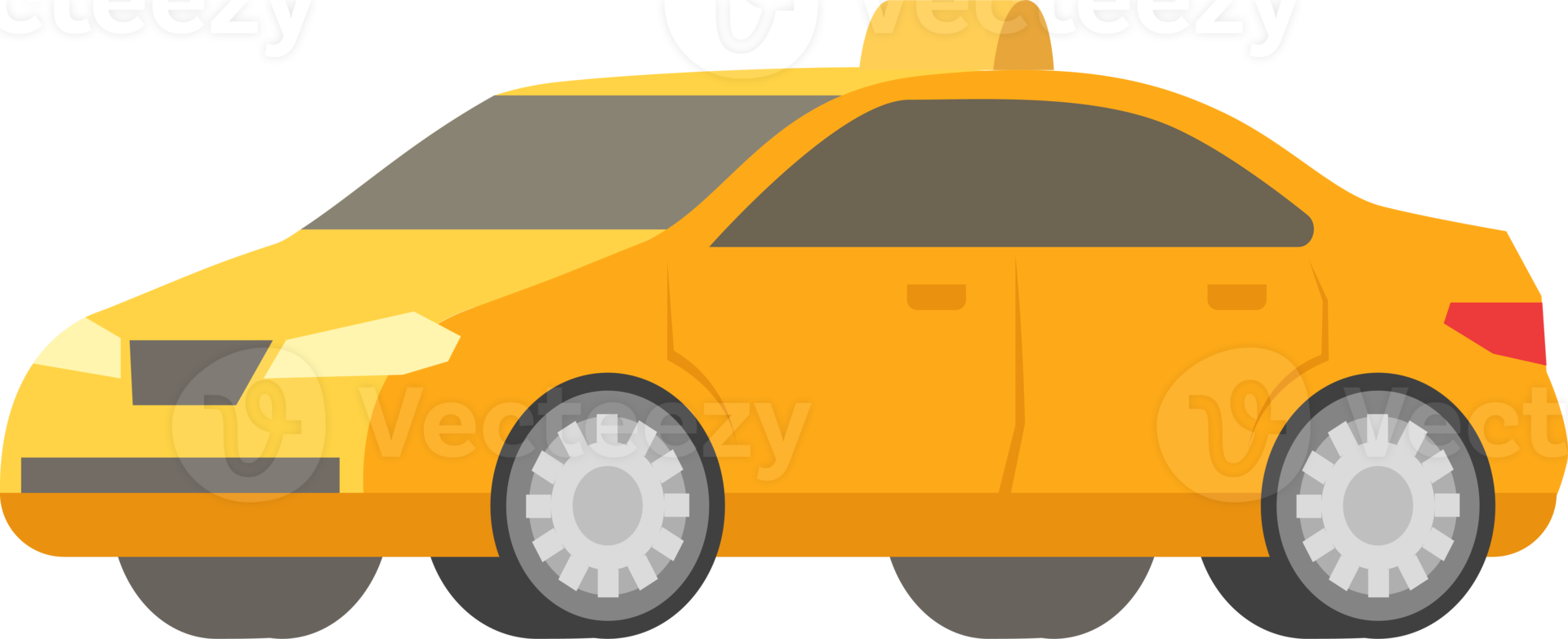 Colorful Car Illustration Flat Style Automobile Profile Projection Side View Png With