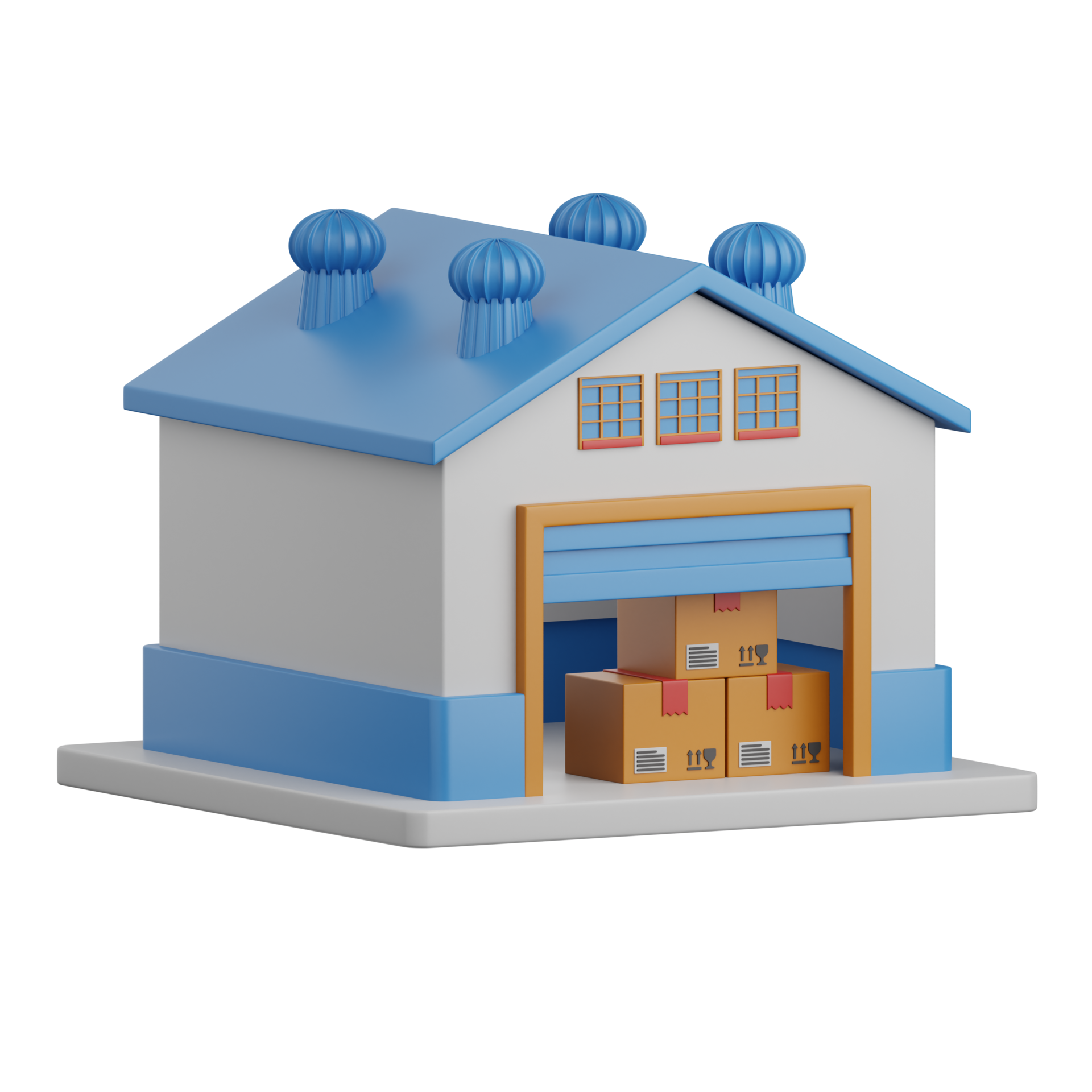 3d rendering warehouse isolated useful for ecommerce, shopping and ... 3d rendering warehouse isolated useful for ecommerce, shopping and ...