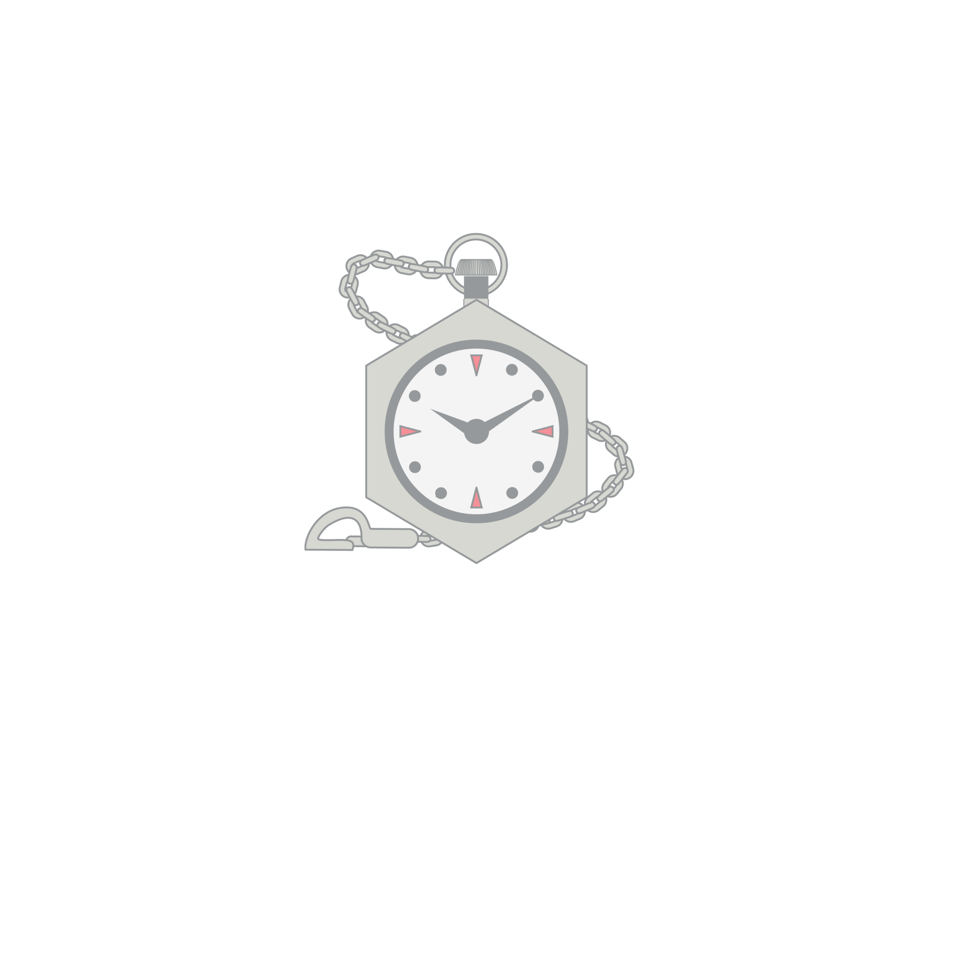 Pocket Watch Chain Classic Aesthetic Necklace Collection Set 15133167 Png