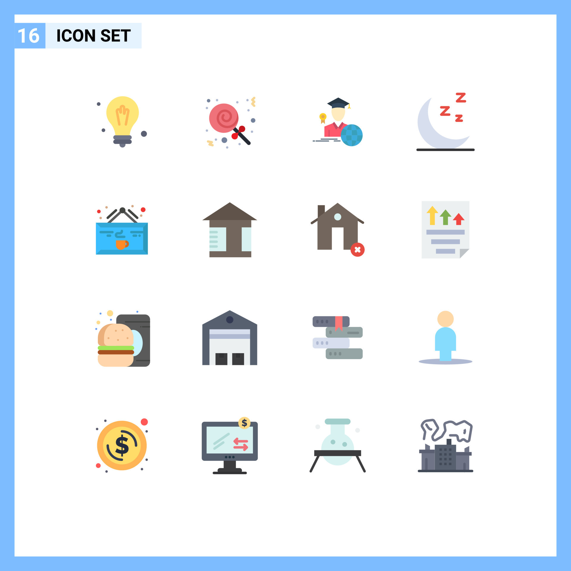 16 Universal Flat Colors Set For Web And Mobile Applications Shop