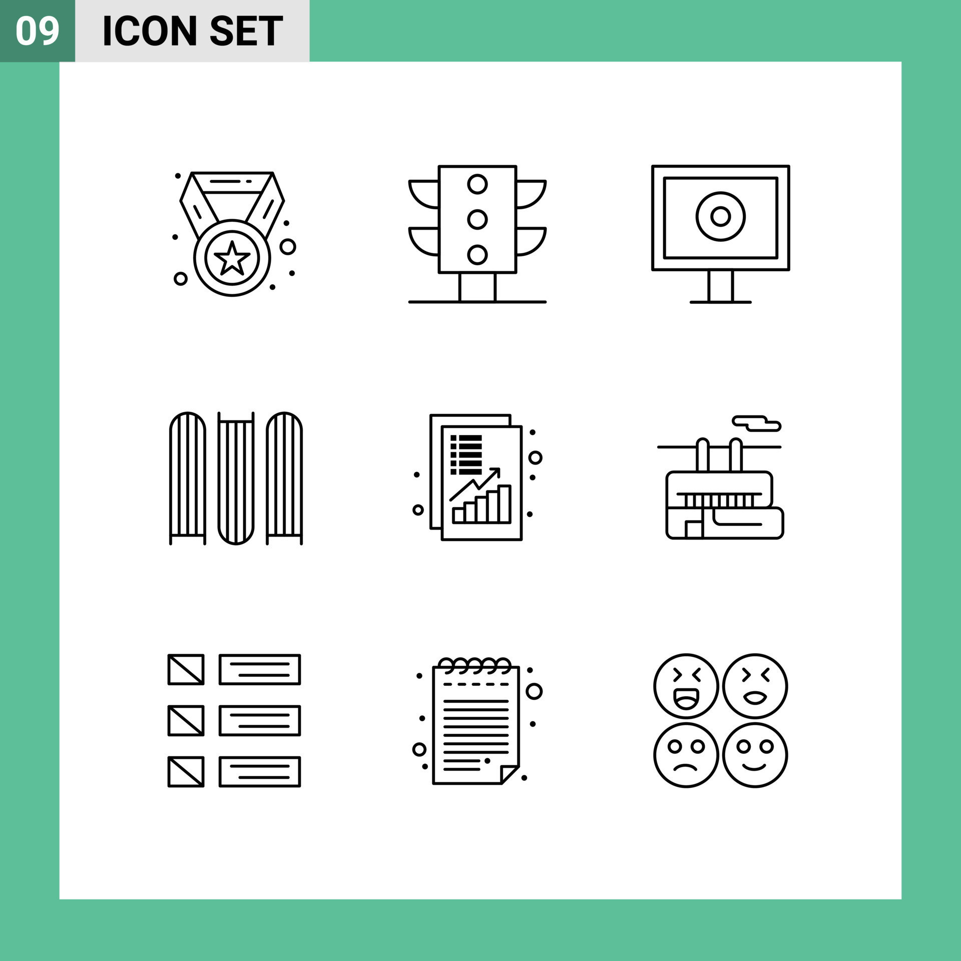 Set of 9 Modern UI Icons Symbols Signs for revenue increase stream ... Set of 9 Modern UI Icons Symbols Signs for revenue increase stream ...