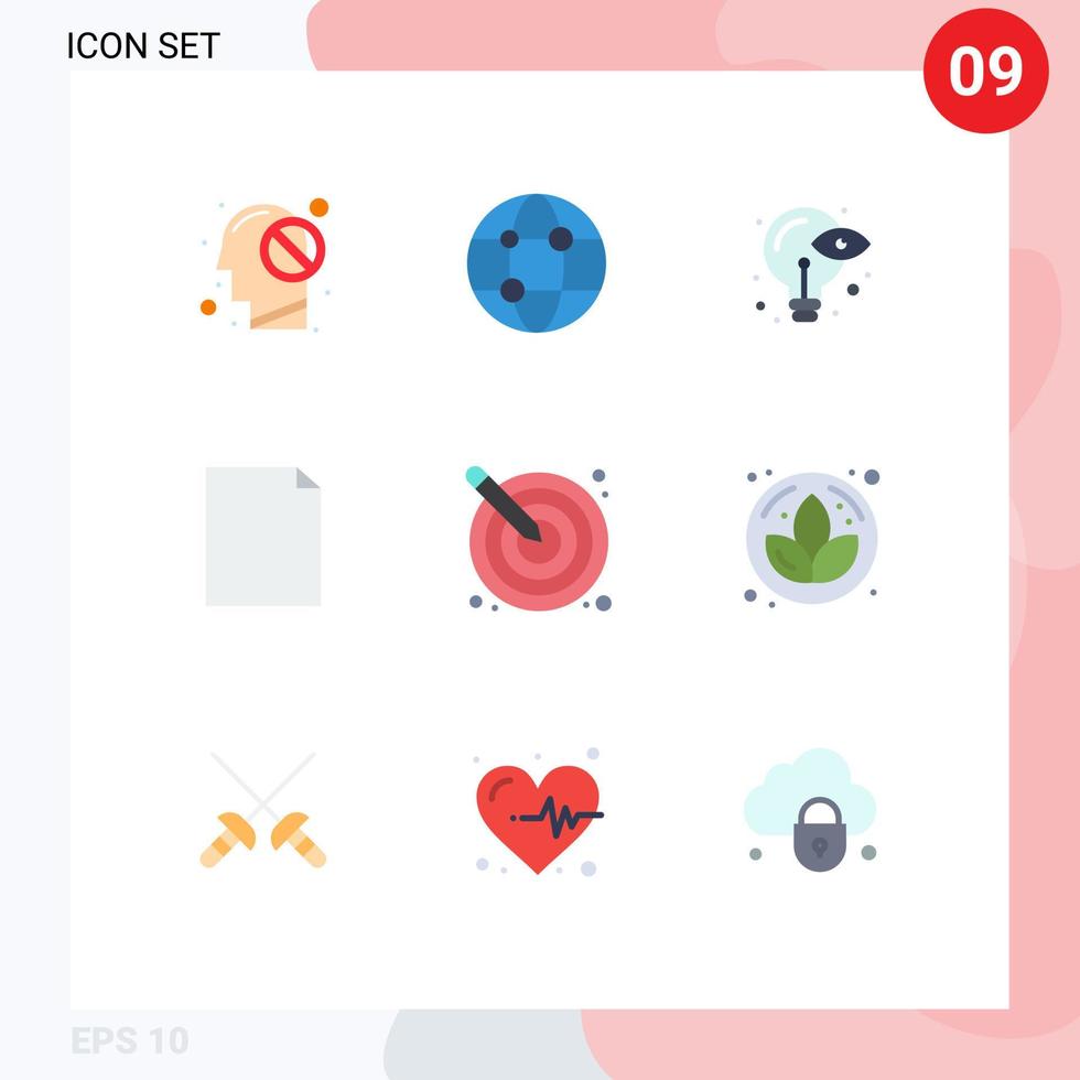 Set Of 9 Vector Flat Colors On Grid For Creative Arrow Creative Page