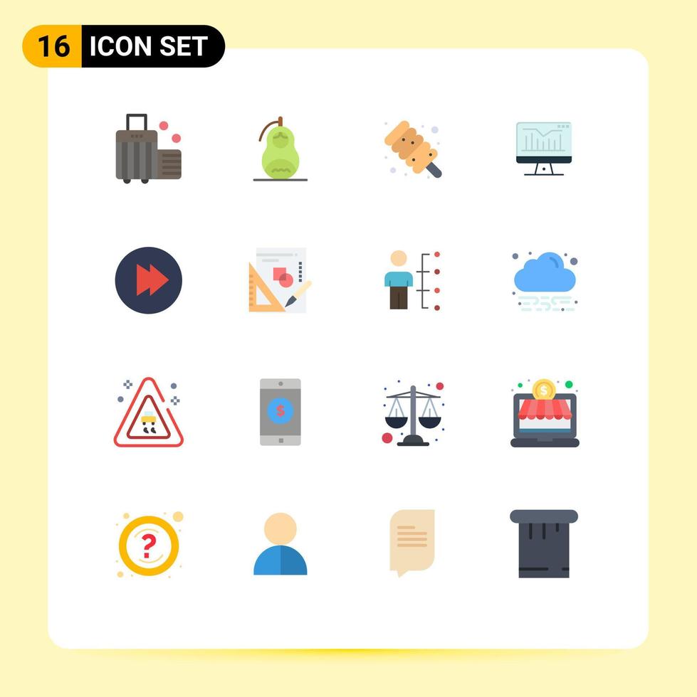 16 Universal Flat Colors Set For Web And Mobile Applications Multimedia
