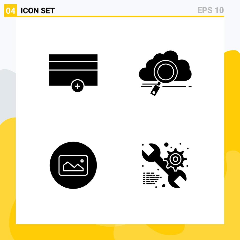 Thematic Vector Solid Glyphs And Editable Symbols Of Finance Image No Storage Basic Editable