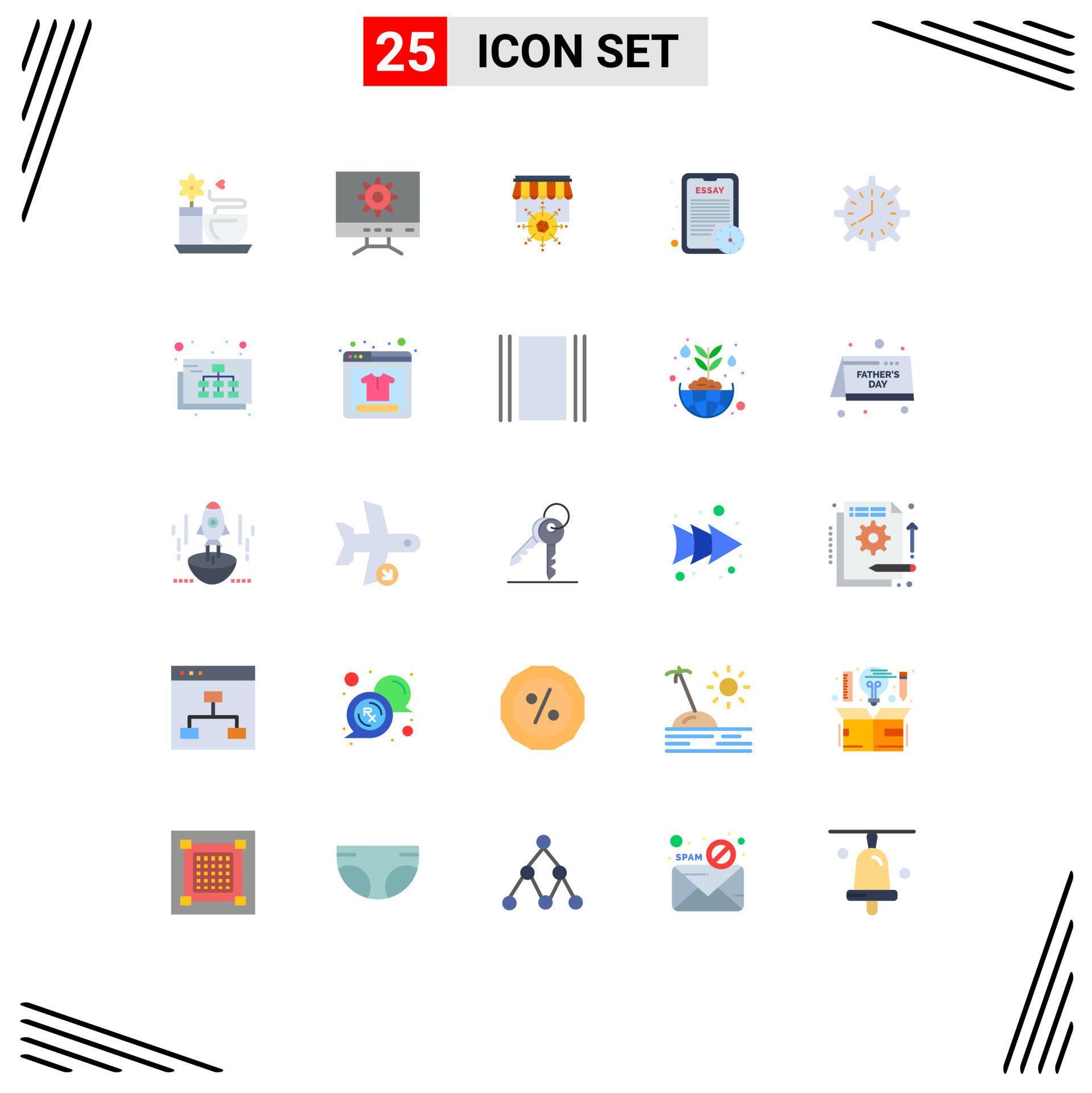 Modern Set of 25 Flat Colors and symbols such as timepiece deadline ... Modern Set of 25 Flat Colors and symbols such as timepiece deadline ...