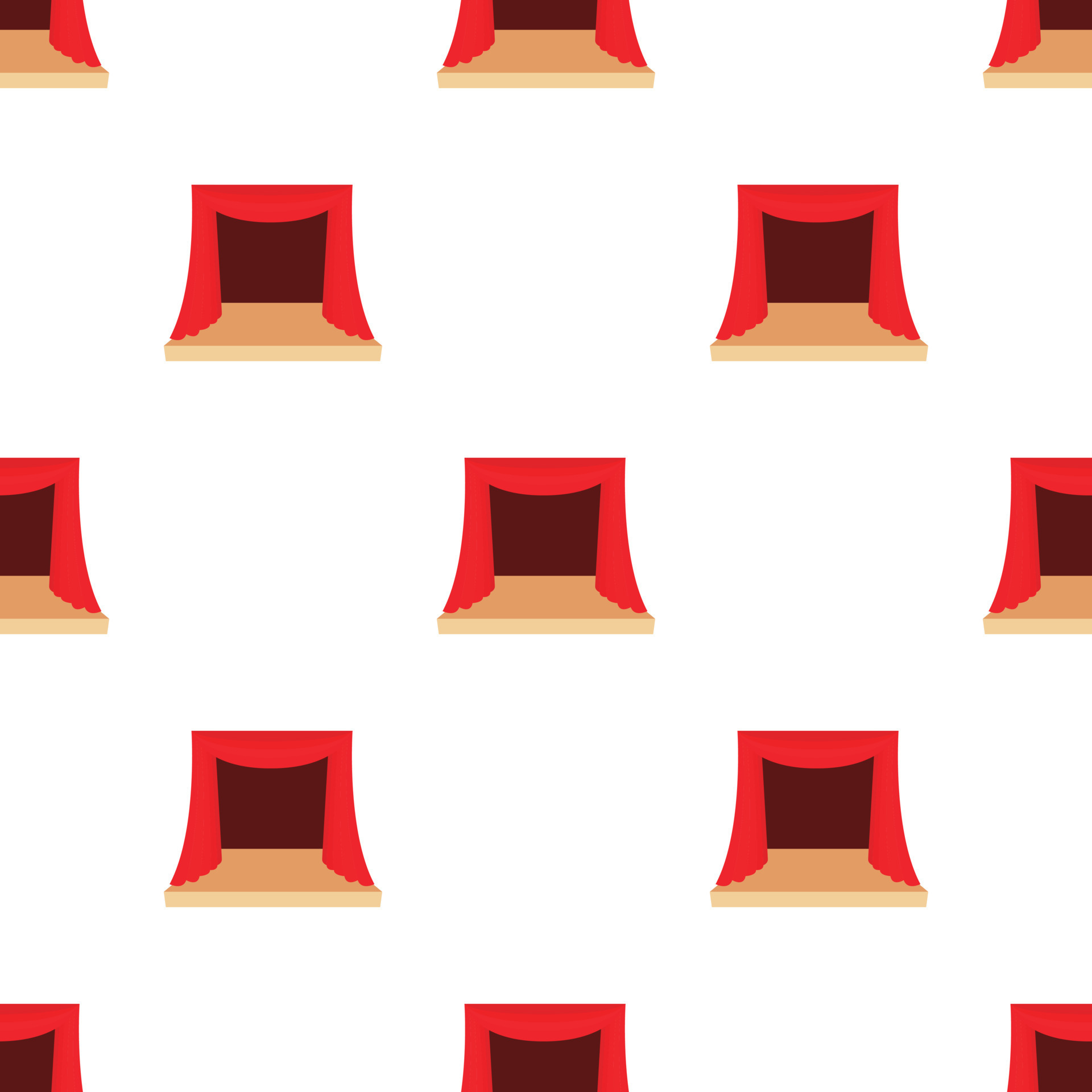 Theater Stage With Red Curtain Pattern Seamless Vector 15142680 Vector Art At Vecteezy